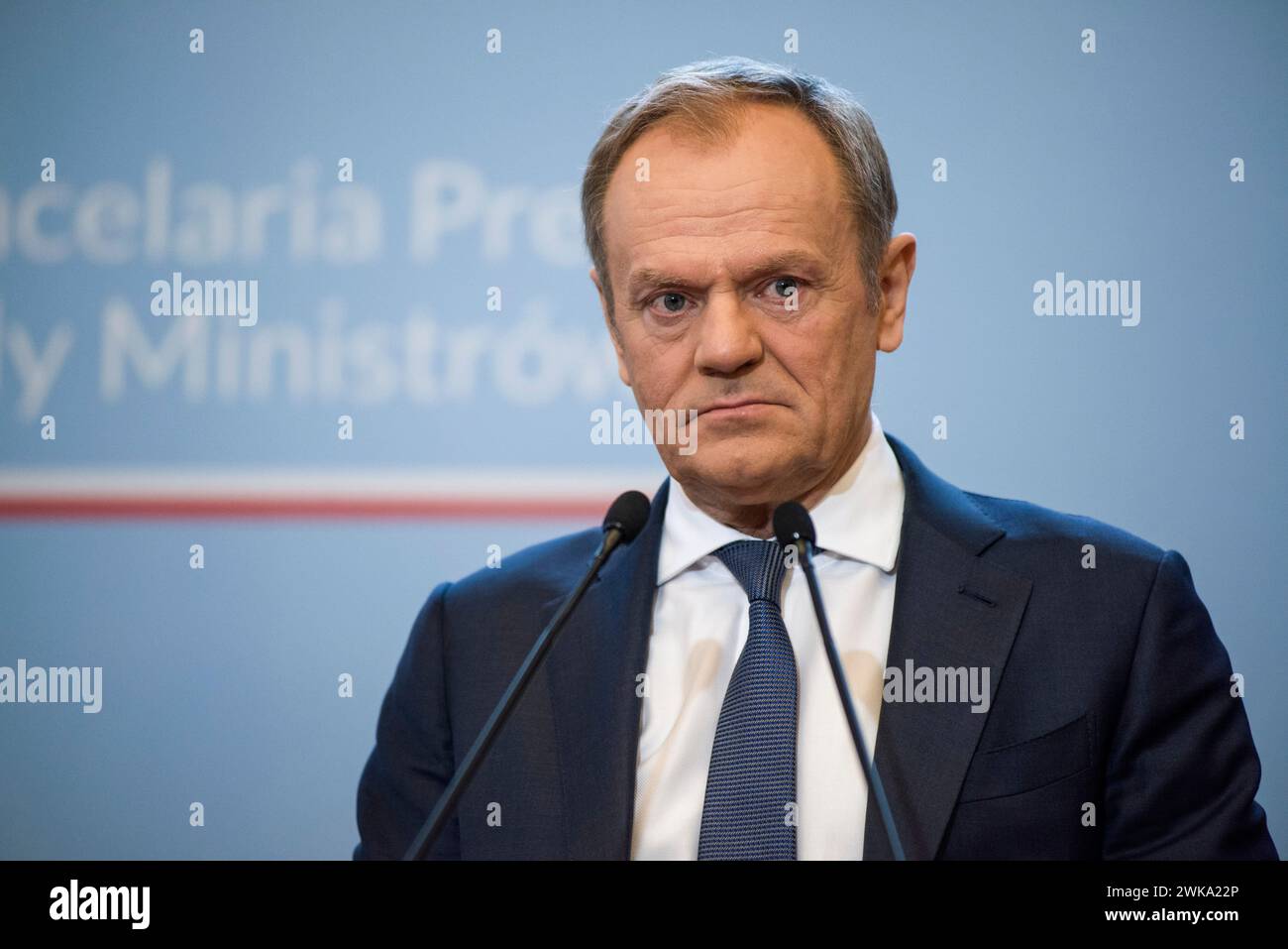 Warsaw, Poland. 19th Feb, 2024. Polish prime minister Donald Tusk ...
