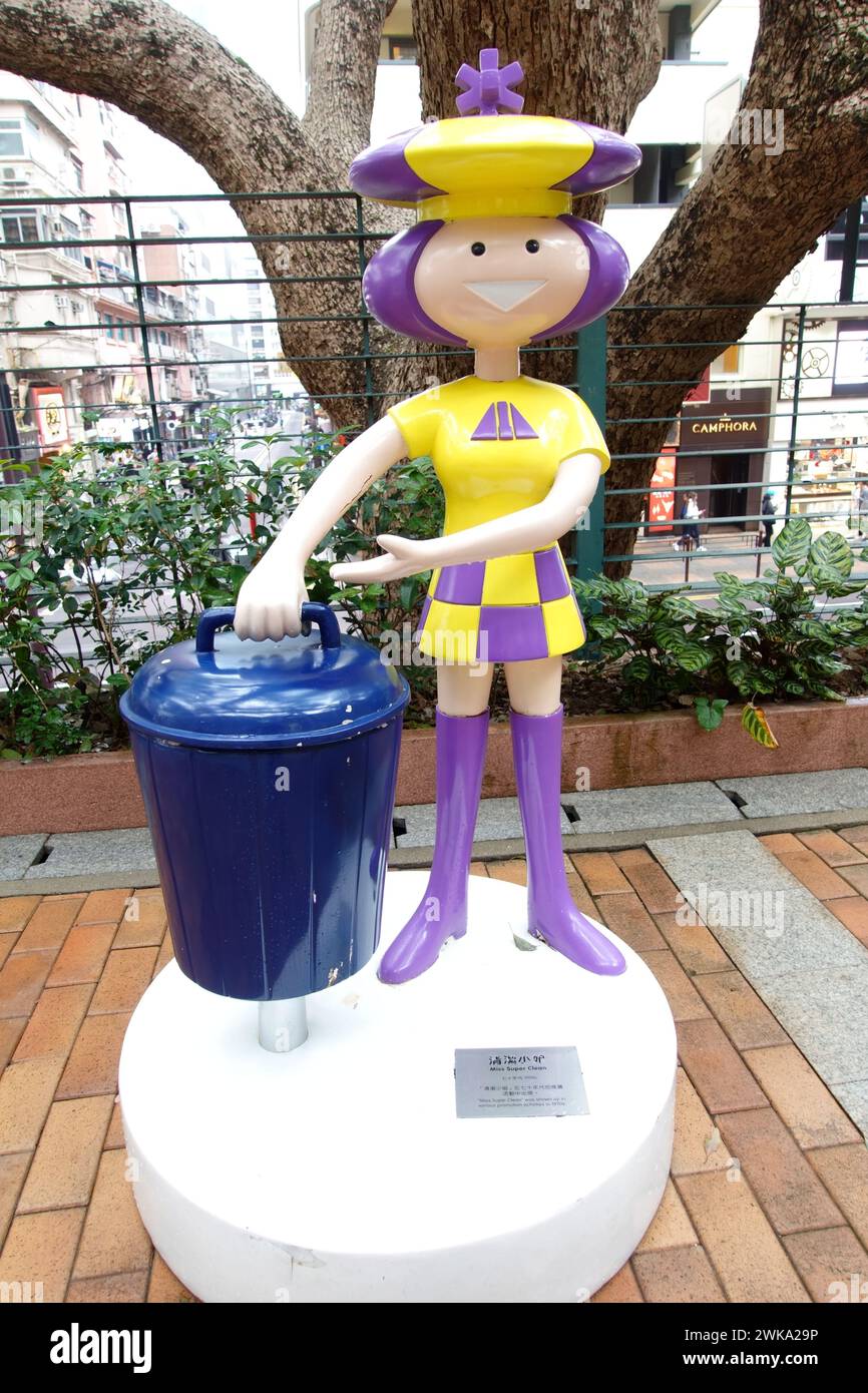Hong Kong, China - February 4 2024: "Miss Super Clean" figure at Health ...