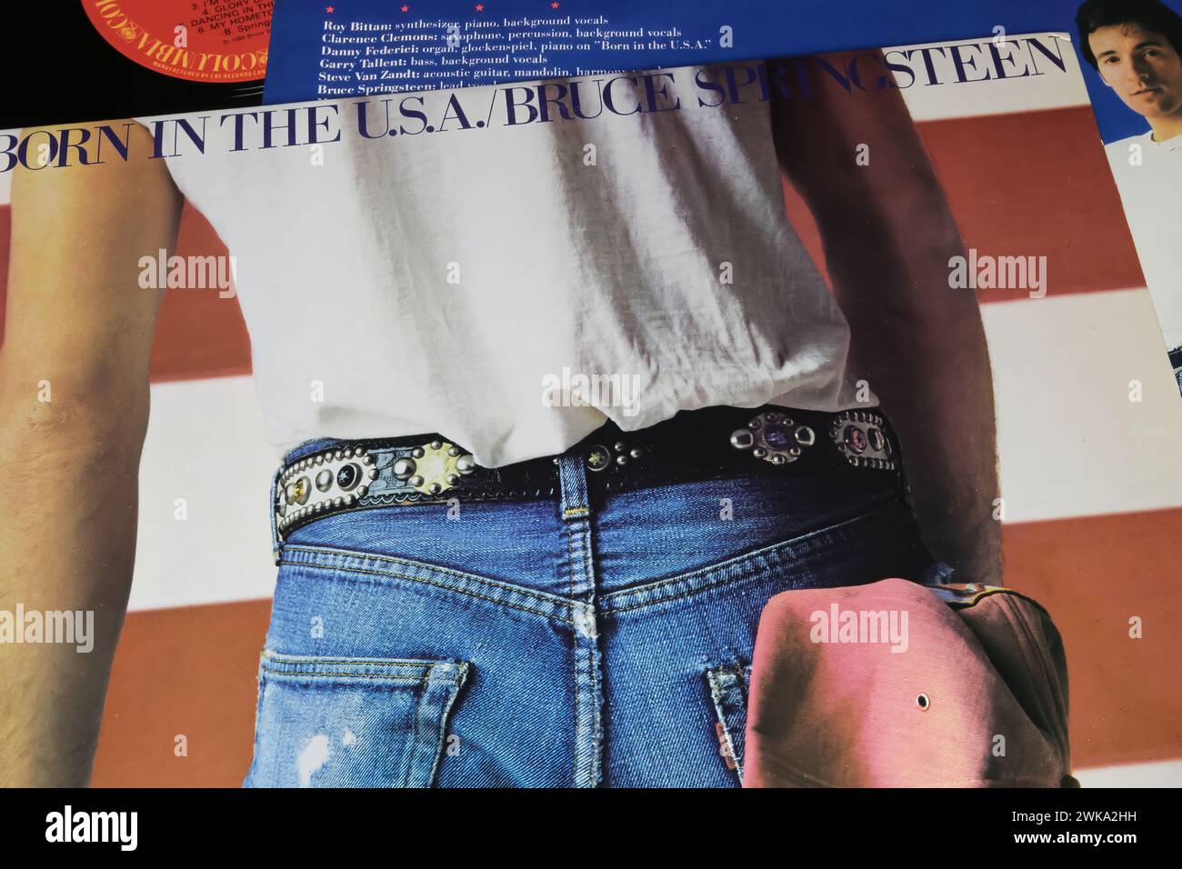 Viersen, Germany - January 9. 2024: Closeup of Singer Bruce Springsteen ...