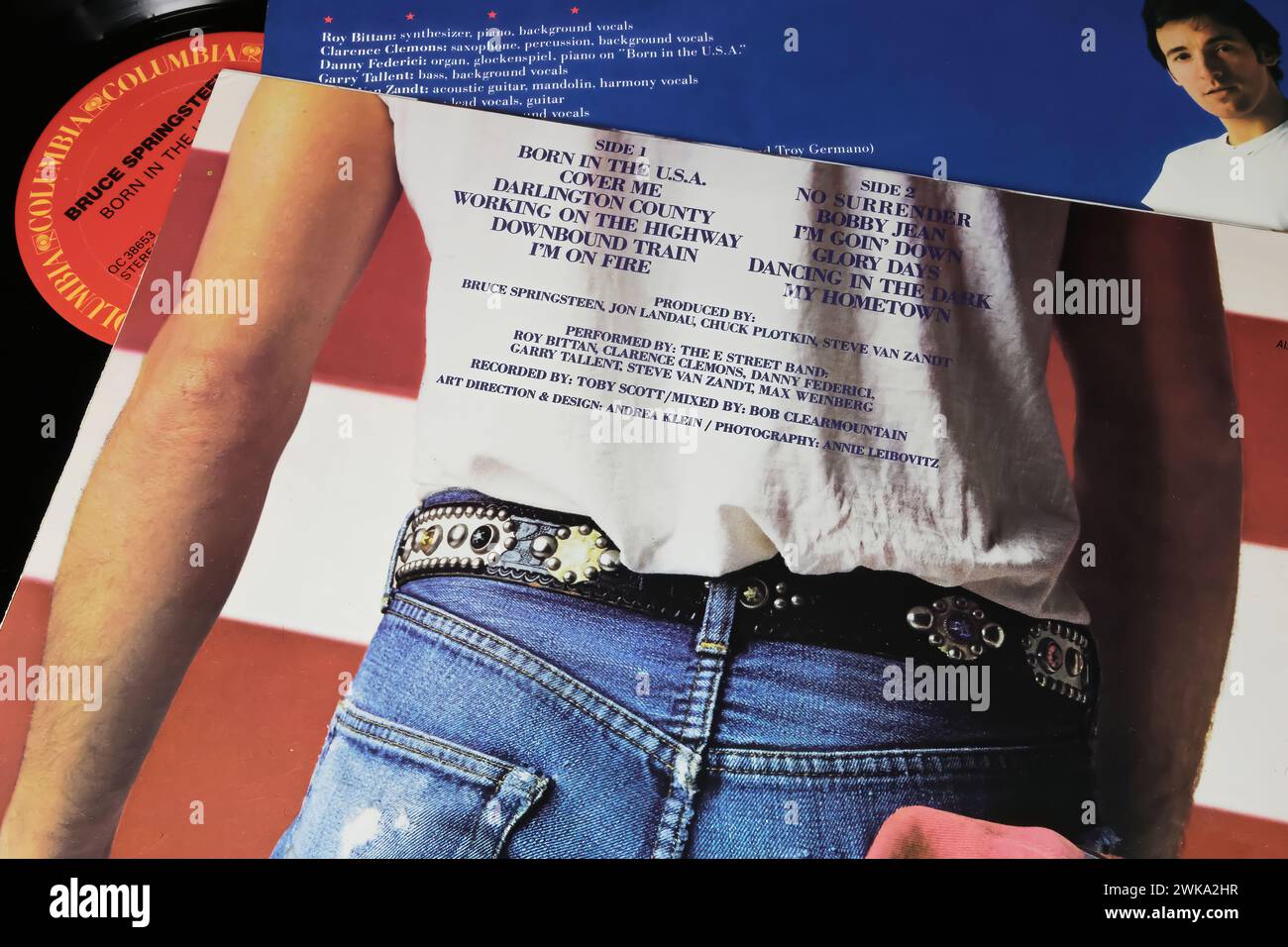 Viersen, Germany - January 9. 2024: Closeup of Singer Bruce Springsteen ...