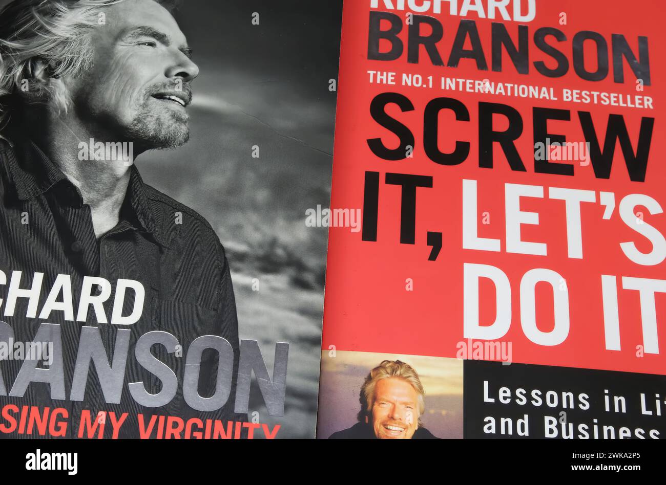 Viersen, Germany - January 9. 2024: Closeup of Richard Branson ...