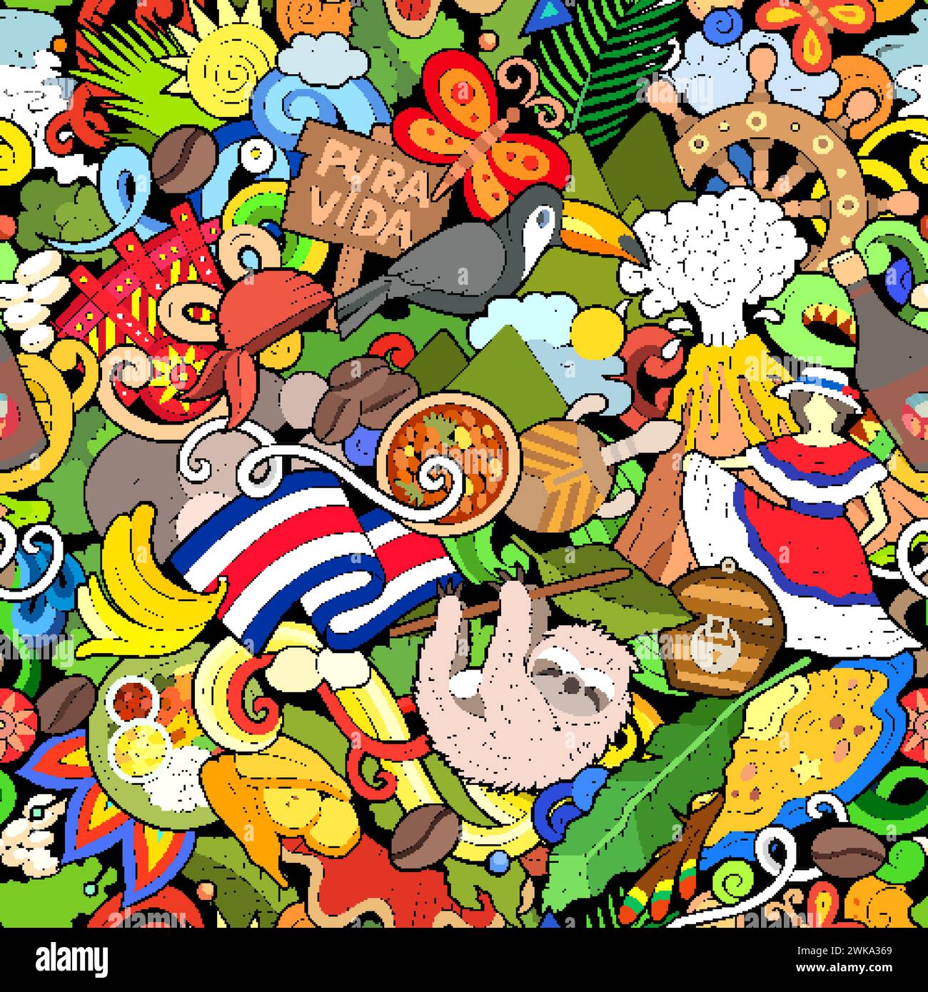 Gallo pinto costa rica Stock Vector Images - Alamy