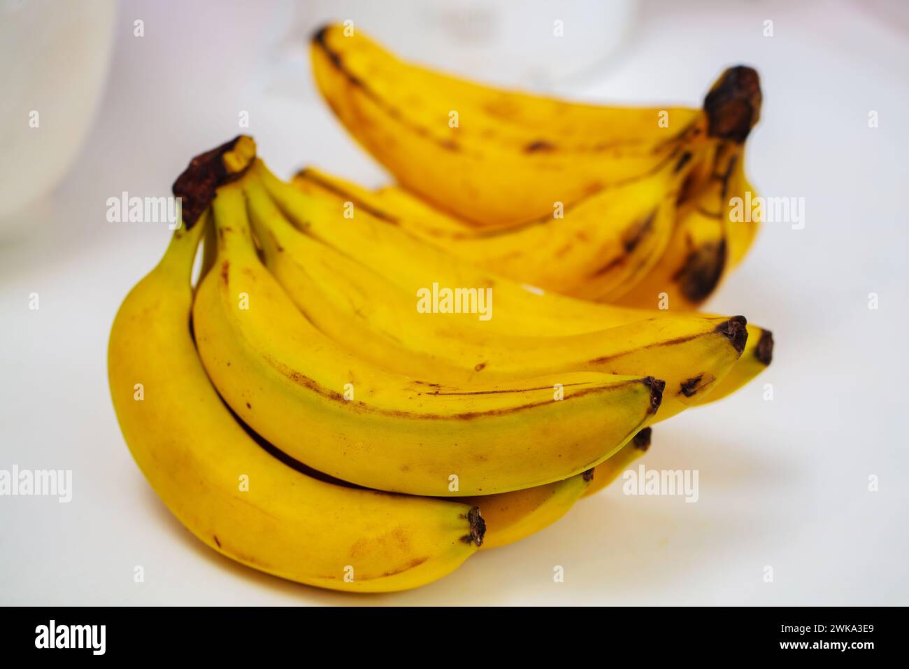 The banana branch is yellow, overripe with black veins Stock Photo - Alamy