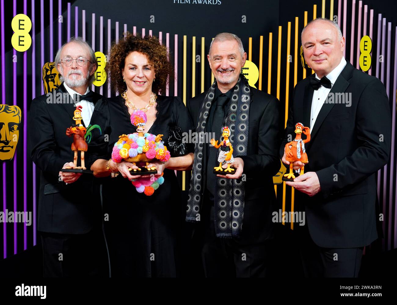 Peter Lord, Fran Fell, Sam Fell and Steve Pegram attend the Bafta Film ...