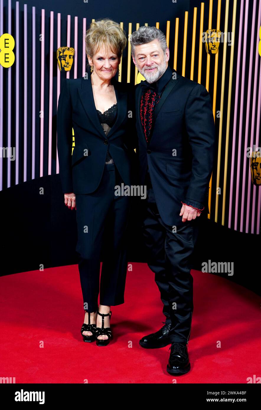 Andy Serkis and Lorraine Ashbourne attend the Bafta Film Awards 2024 ...