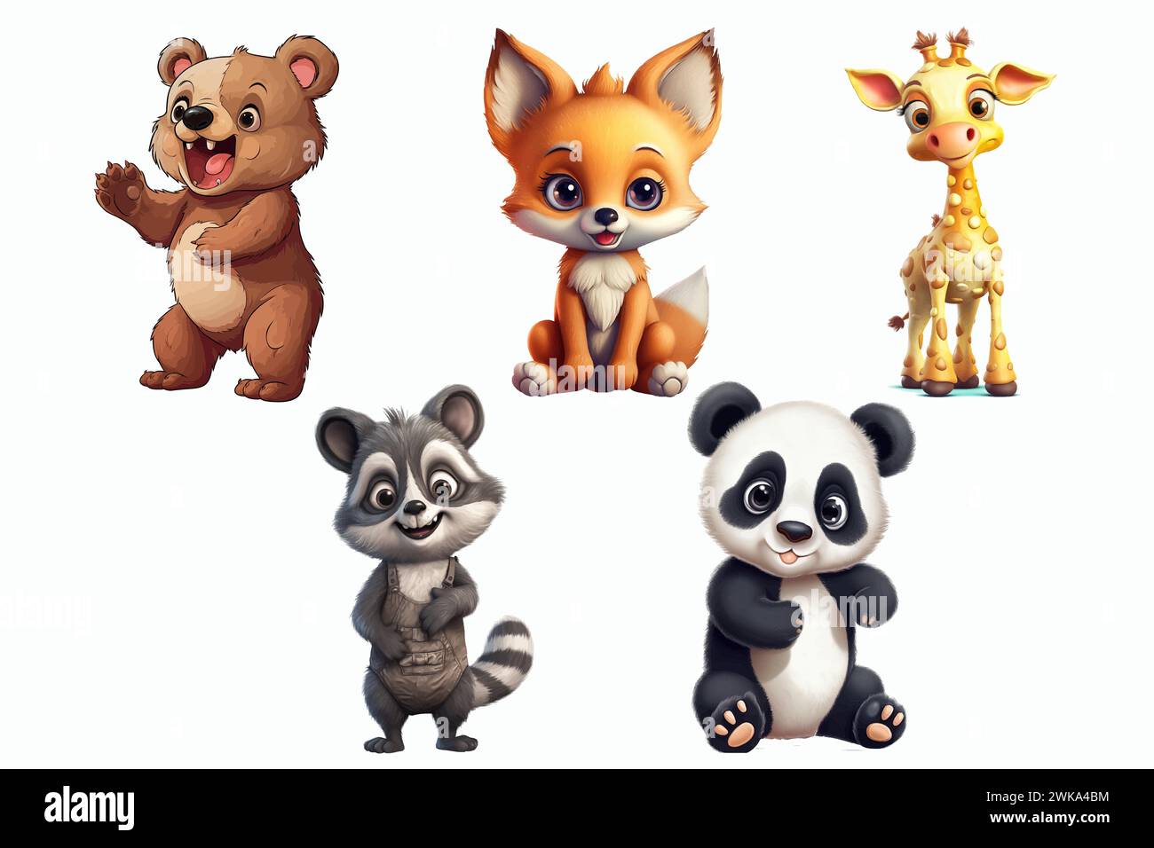 Happy cartoon raccoon flower hi-res stock photography and images - Alamy