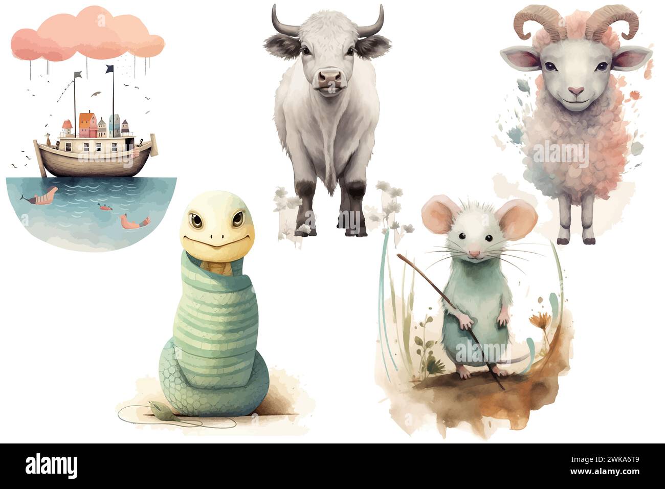 Asian ram Stock Vector Images - Alamy