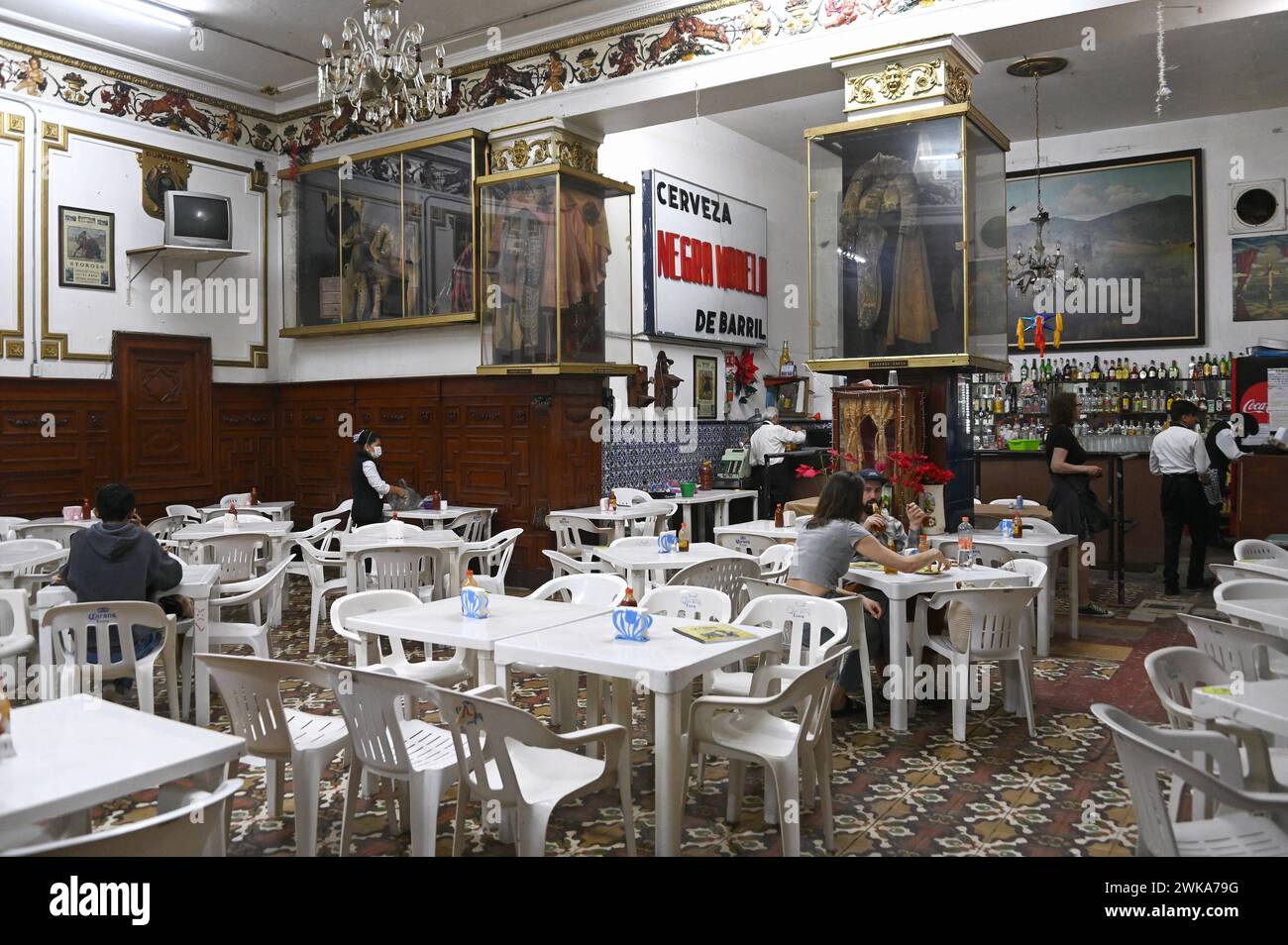 Bar La Faena mit Stierkampf Museum im historischen Zentrum, Mexiko ...