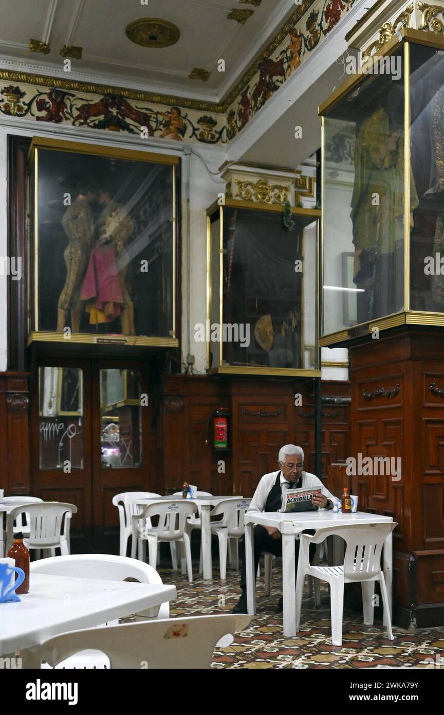 Bar La Faena mit Stierkampf Museum im historischen Zentrum, Mexiko ...