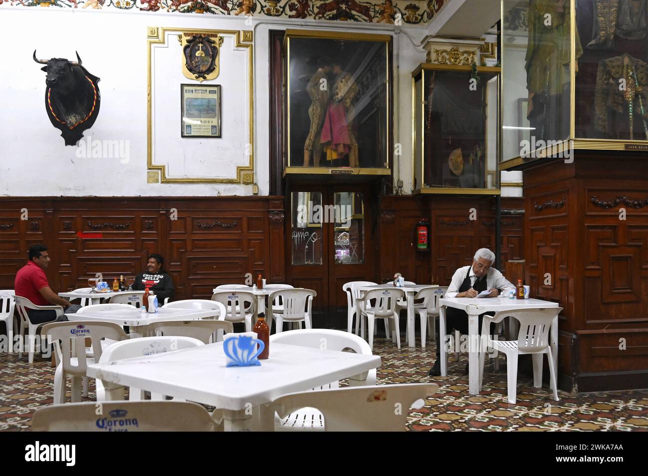 Bar La Faena mit Stierkampf Museum im historischen Zentrum, Mexiko ...
