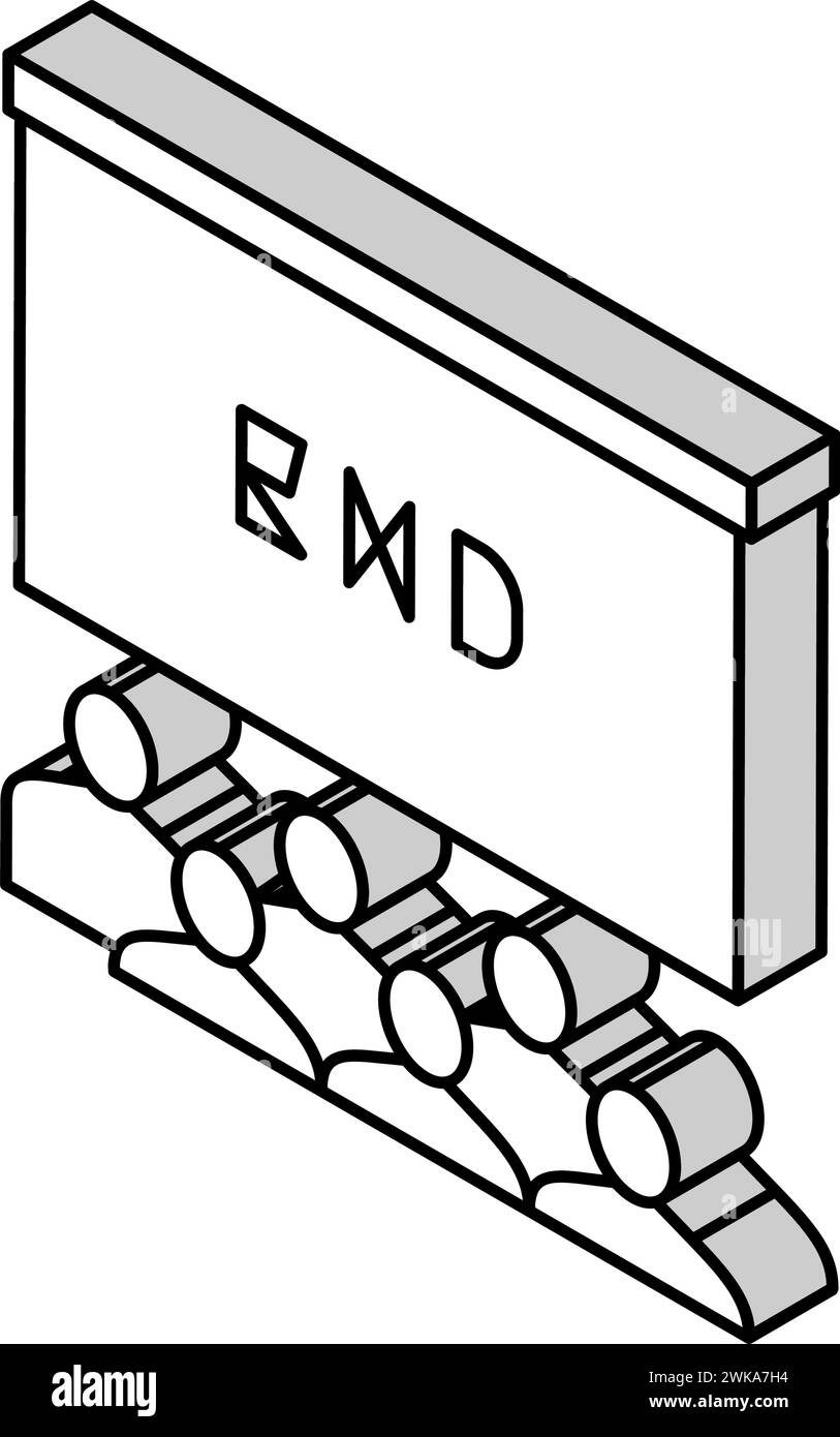 movie end in cinema isometric icon vector illustration Stock Vector ...