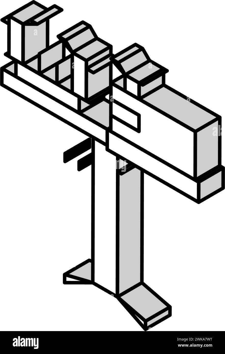 racquet stringing machine isometric icon vector illustration Stock ...