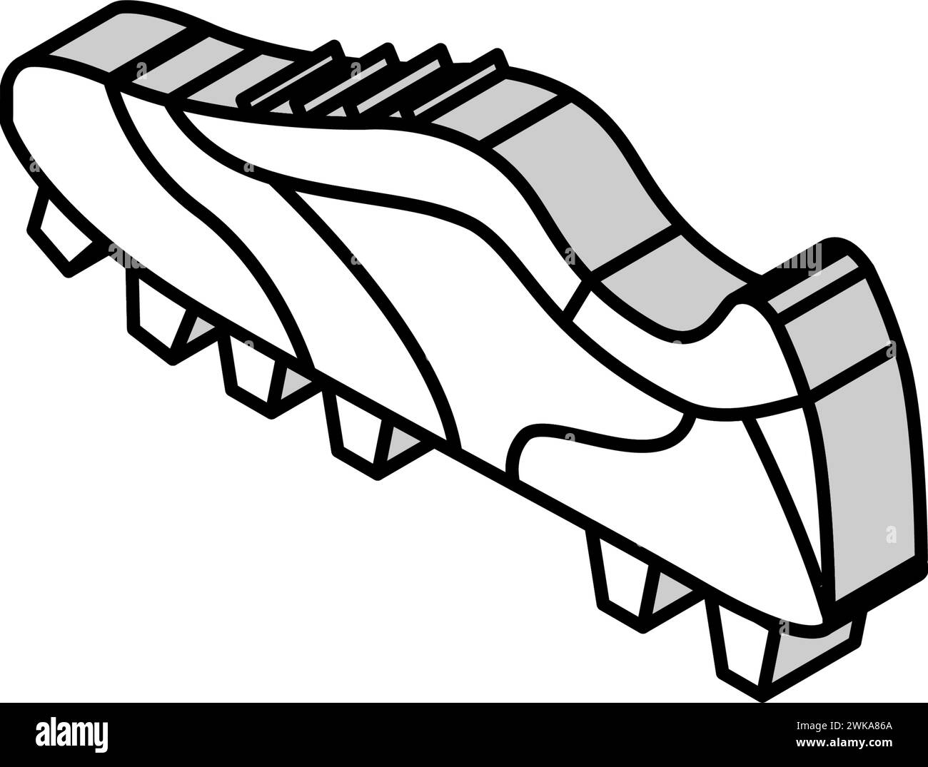 sneaker shoe soccer player isometric icon vector illustration Stock ...