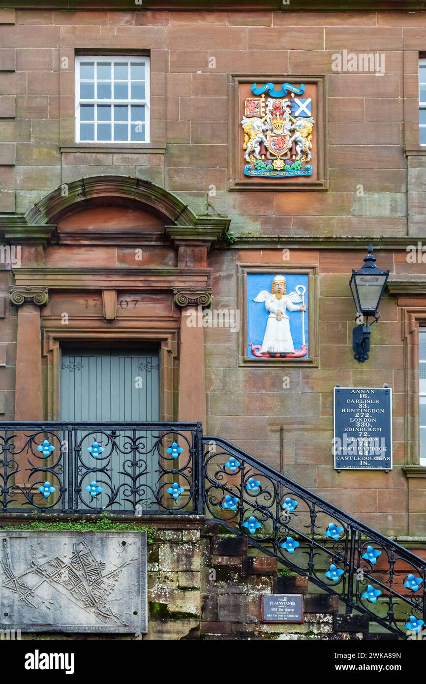 Main doorway to the Midsteeple of Dumfries, built in 1707, by architect ...