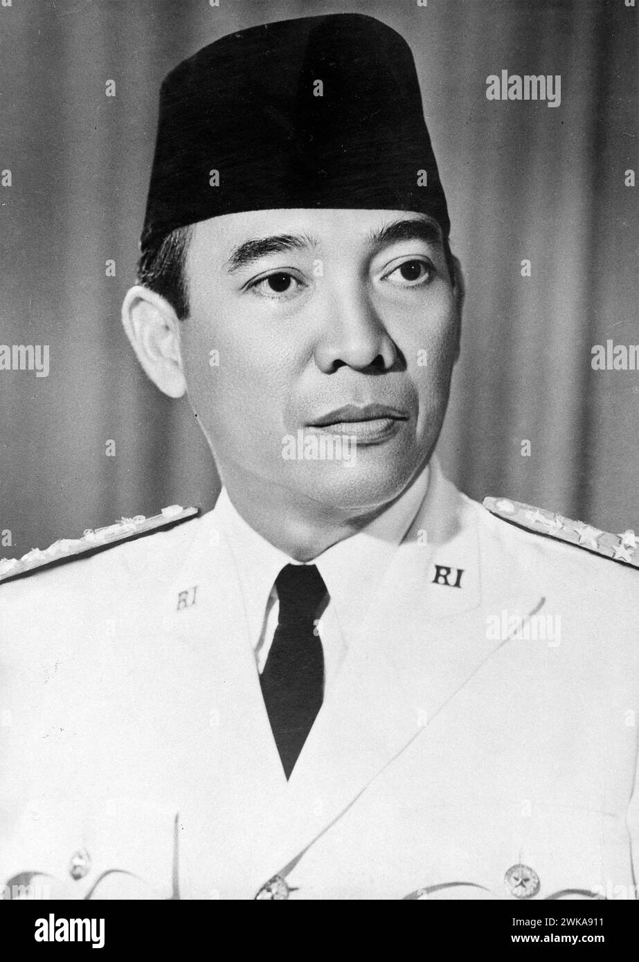 SUKARNO (1901-1970) as Ist President of Indonesia, about 1949 Stock ...