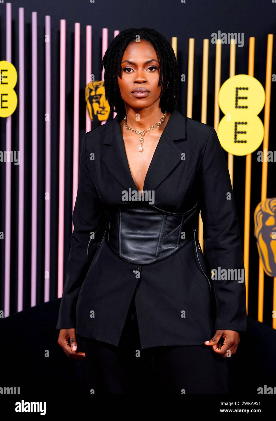 Oyinda attends the Bafta Film Awards 2024, at the Royal Festival Hall ...
