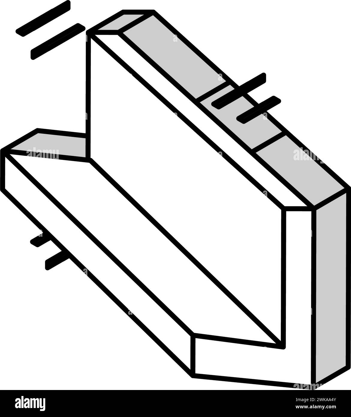 steel metal profile isometric icon vector illustration Stock Vector ...