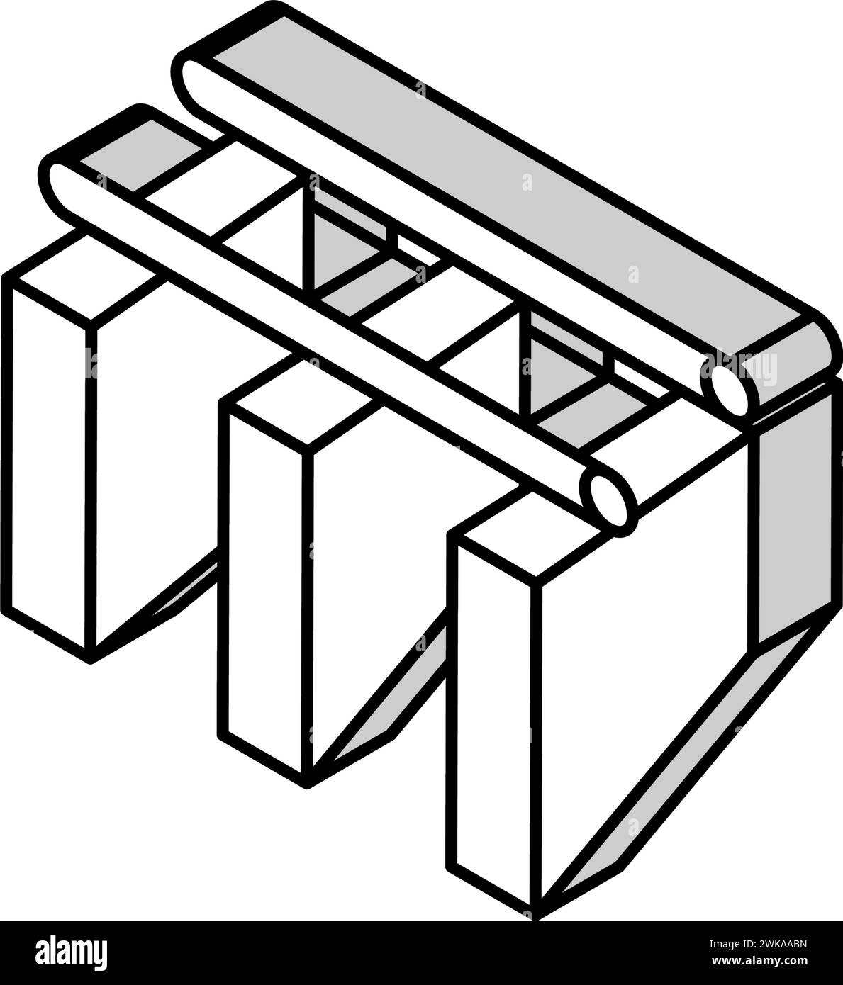 bar grating metal isometric icon vector illustration Stock Vector Image ...