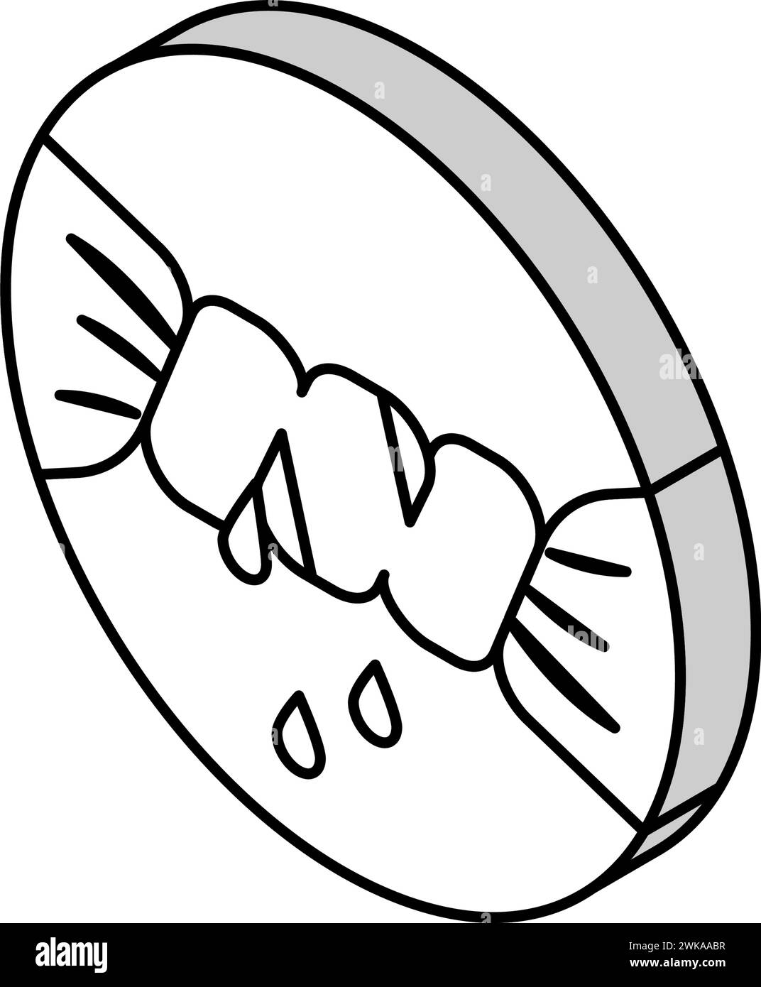 squeezing wet clothes isometric icon vector illustration Stock Vector ...