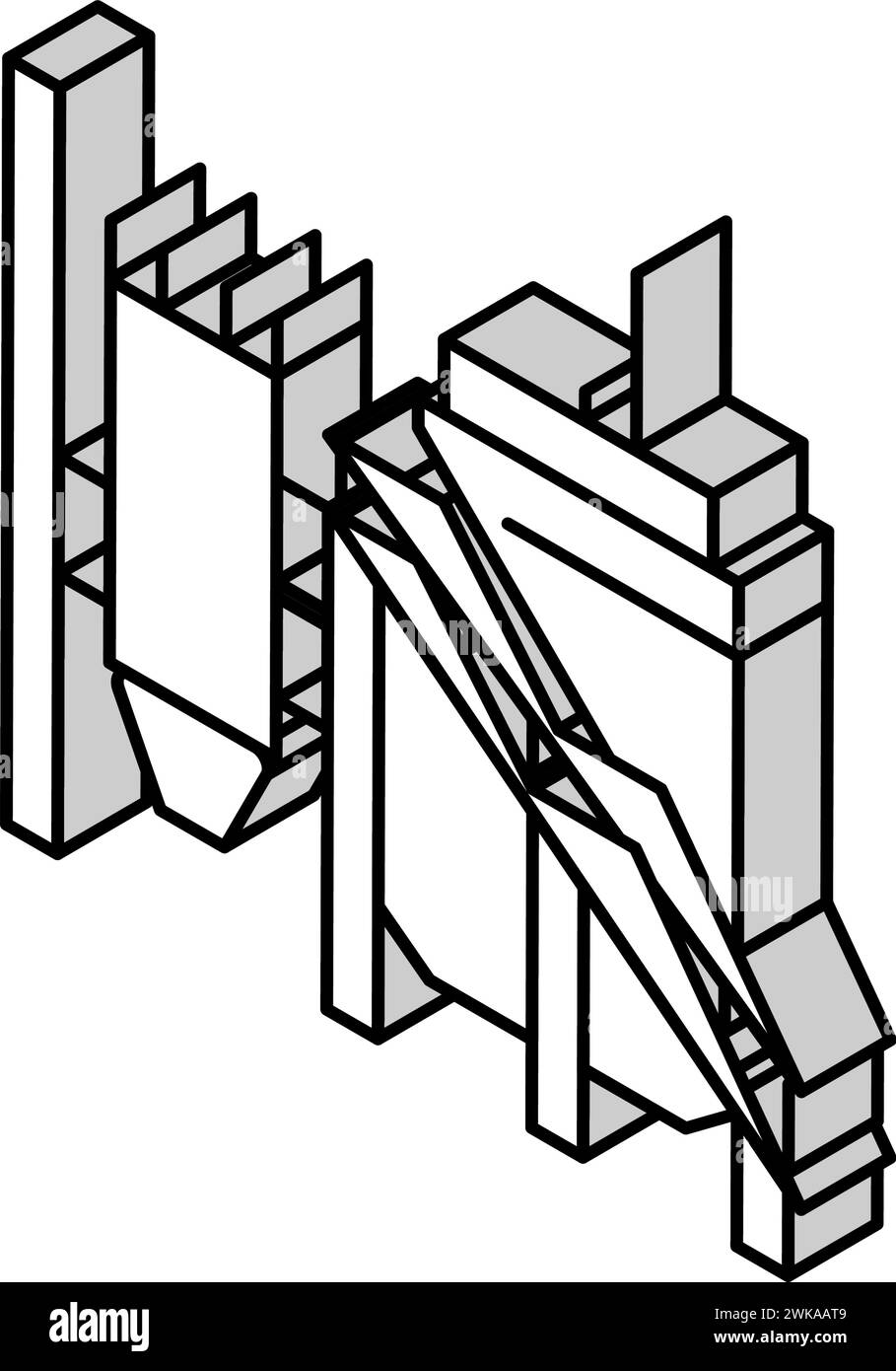 Mineral Processing Plant Isometric Icon Vector Illustration Stock Vector Image And Art Alamy