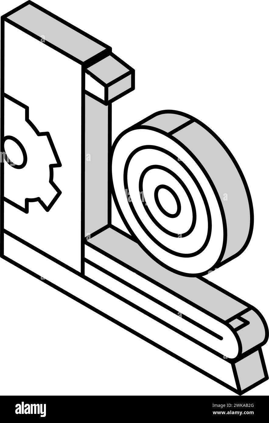 equipment and parts fabrication isometric icon vector illustration ...