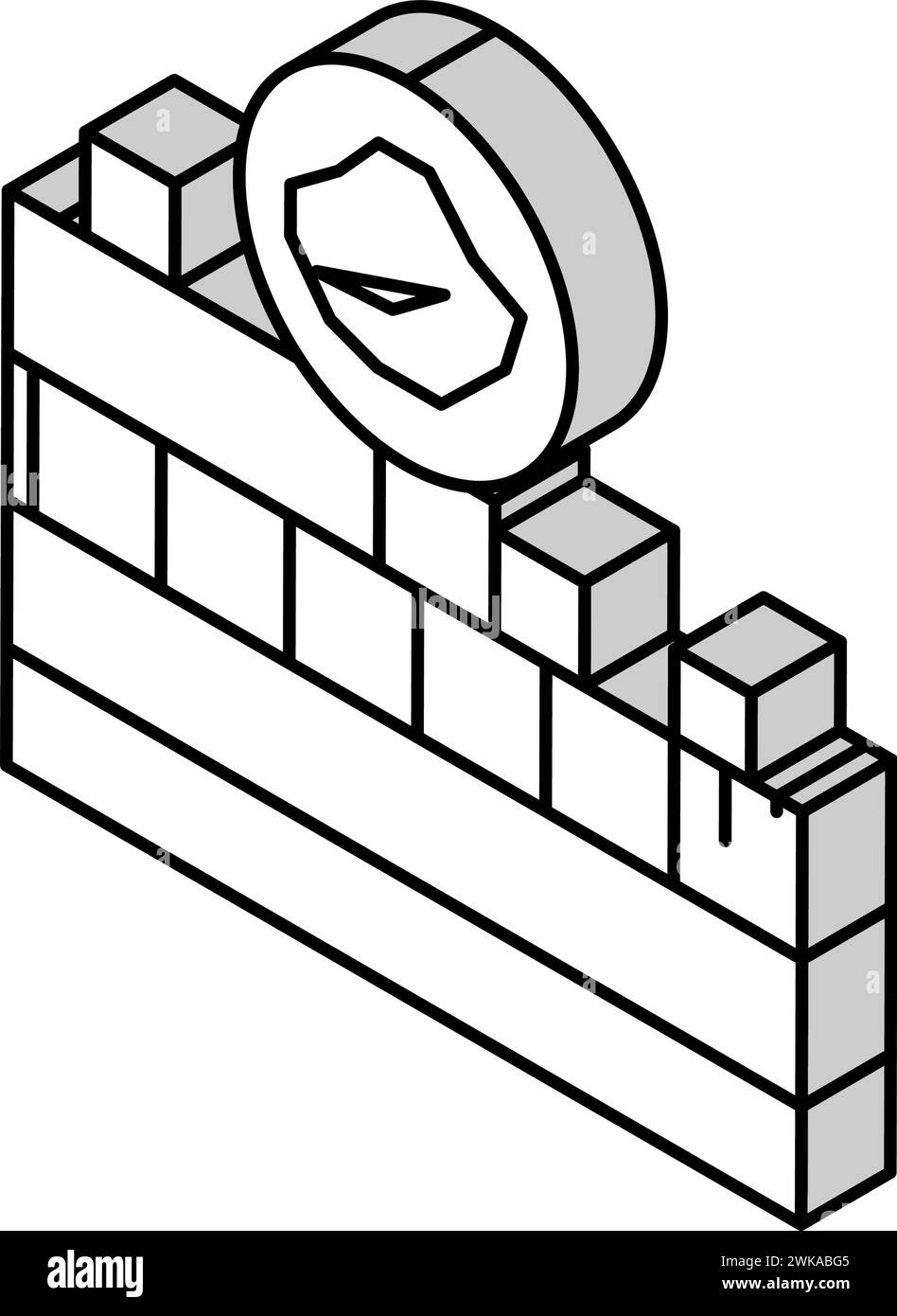 limestone quarry isometric icon vector. limestone quarry sign. isolated ...