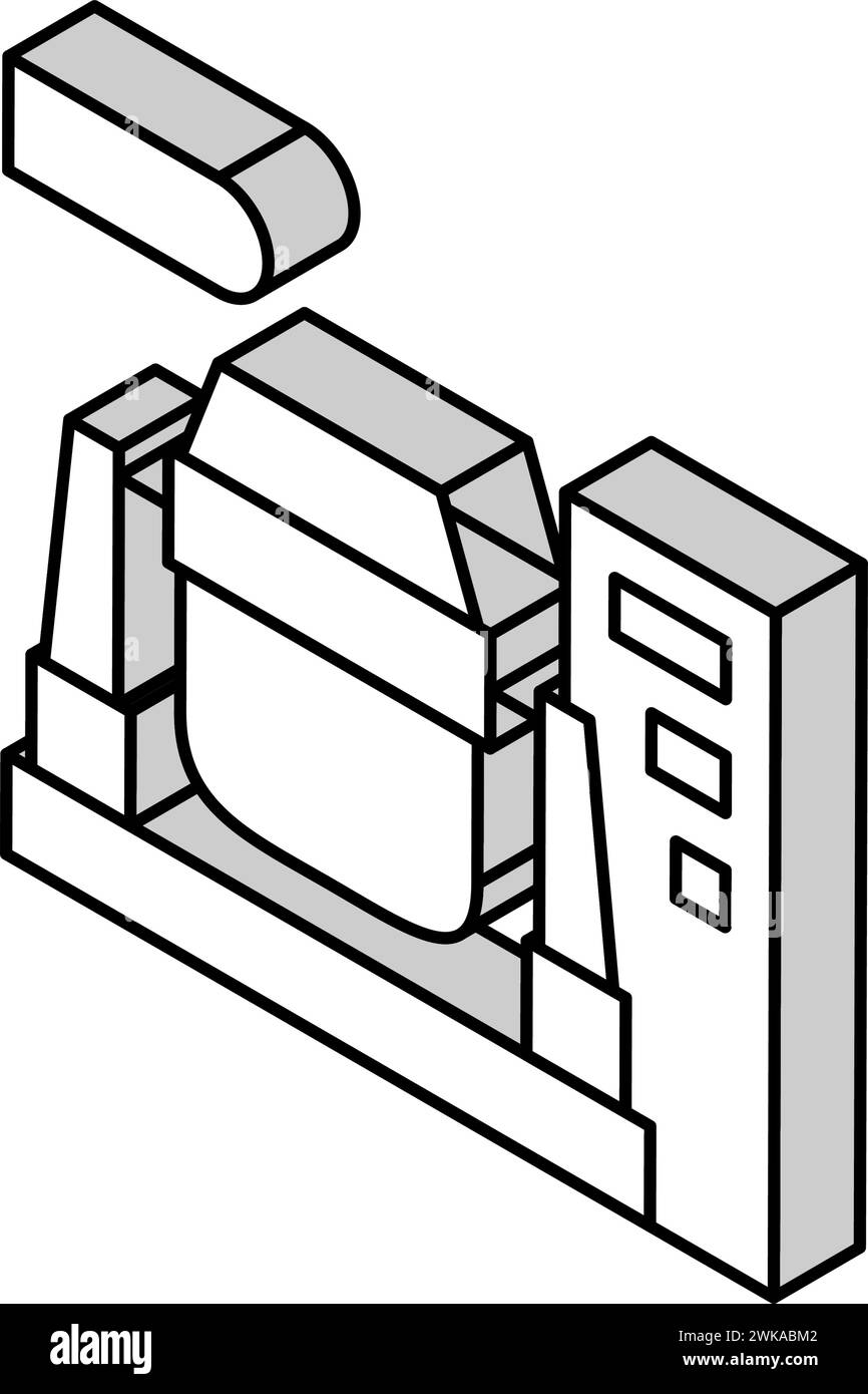 iron or coal processing plants isometric icon vector illustration Stock ...