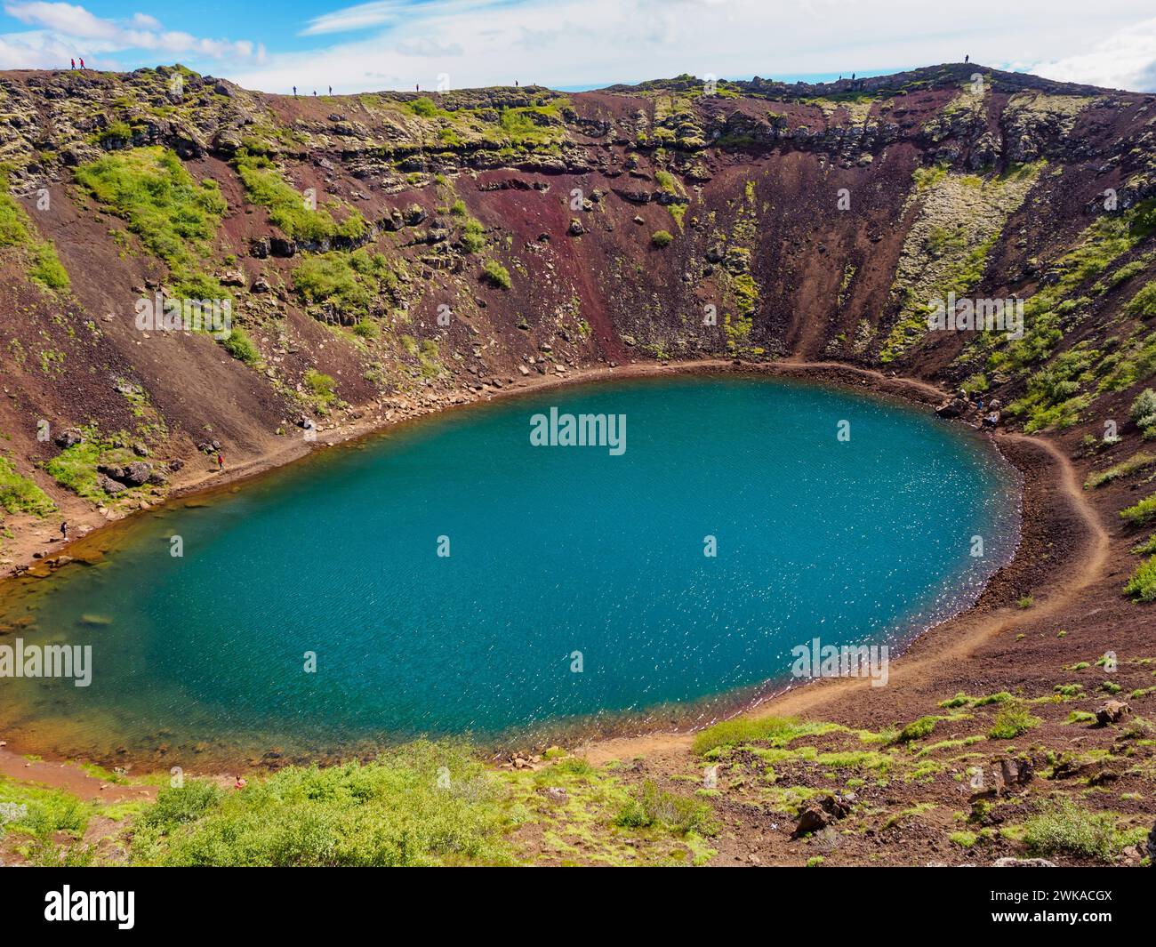 Kerid - Crater lake on golden circle in Iceland Stock Photo - Alamy