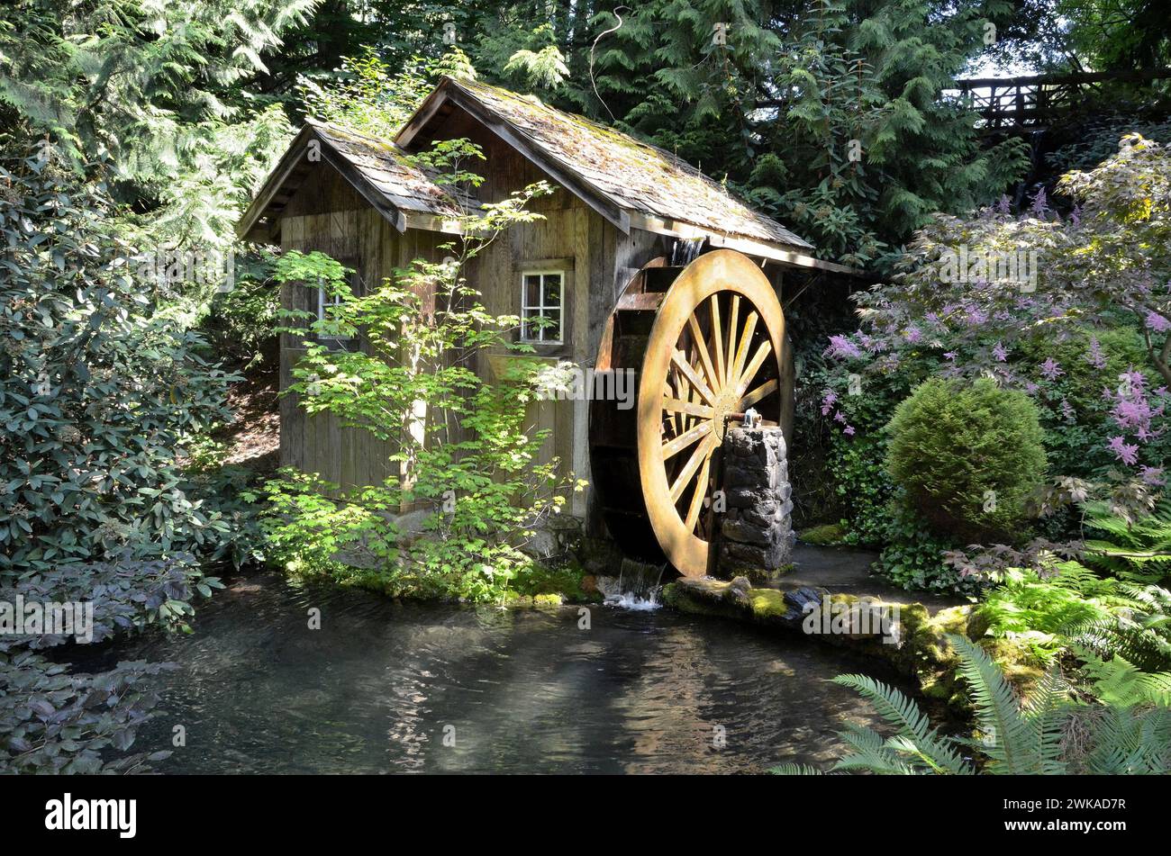 Water wheel mill house retro hi-res stock photography and images - Alamy