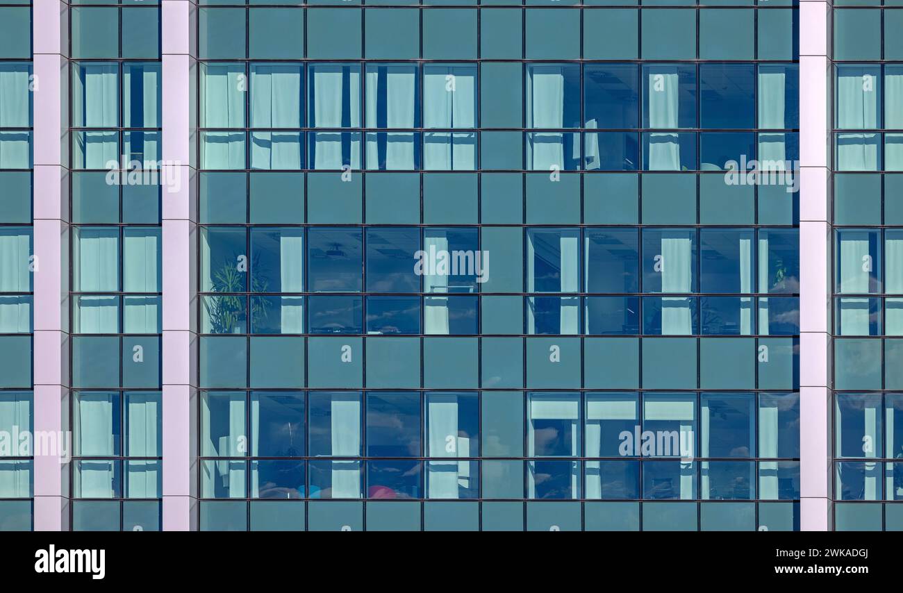 Green Windows Glass Facade at Modern Office Building Stock Photo - Alamy