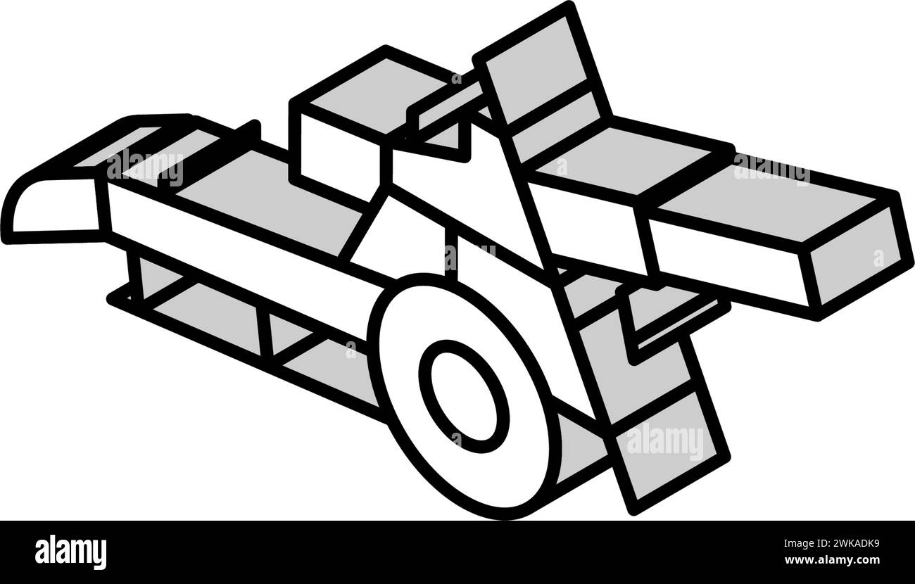 artillery war weapon isometric icon vector illustration Stock Vector ...