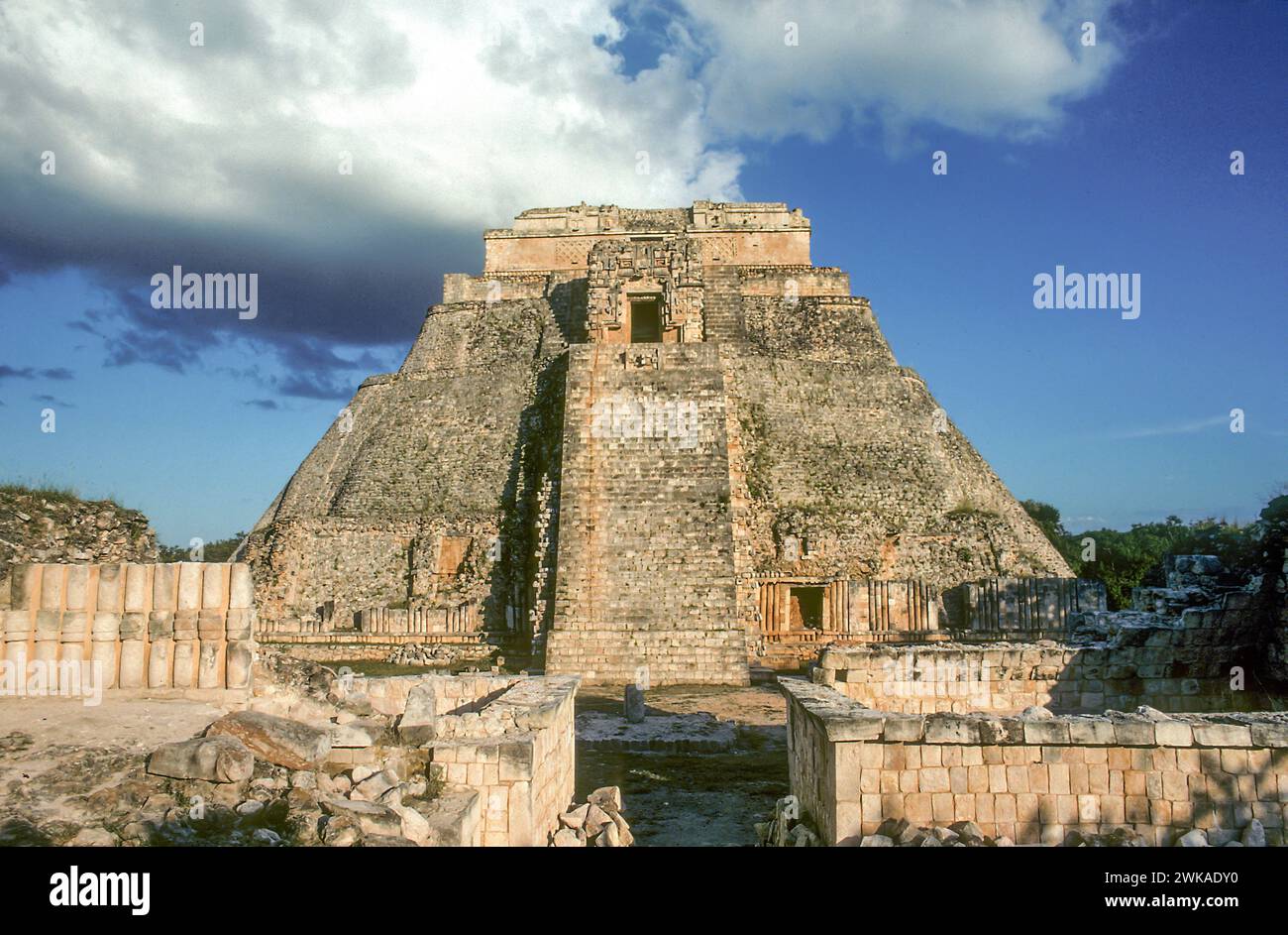 Pyramid of the Magician - Piramide del adivino - in ancient Mayan city ...