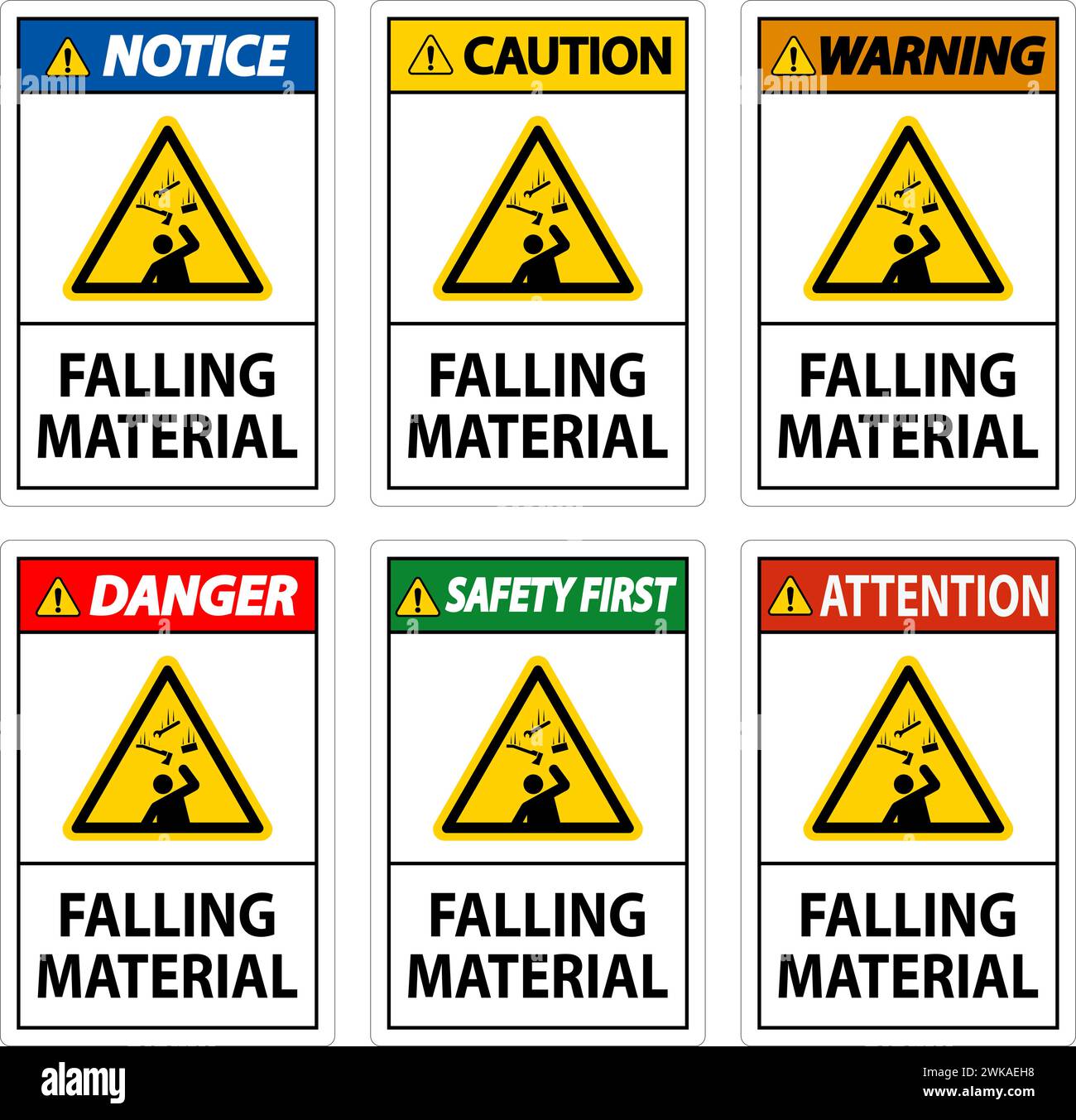 Danger Sign Falling Material Stock Vector Image & Art - Alamy