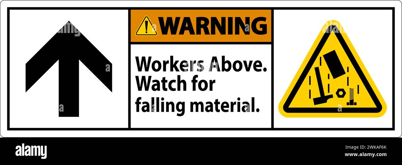 Sign warning caution overhead work hi-res stock photography and images ...