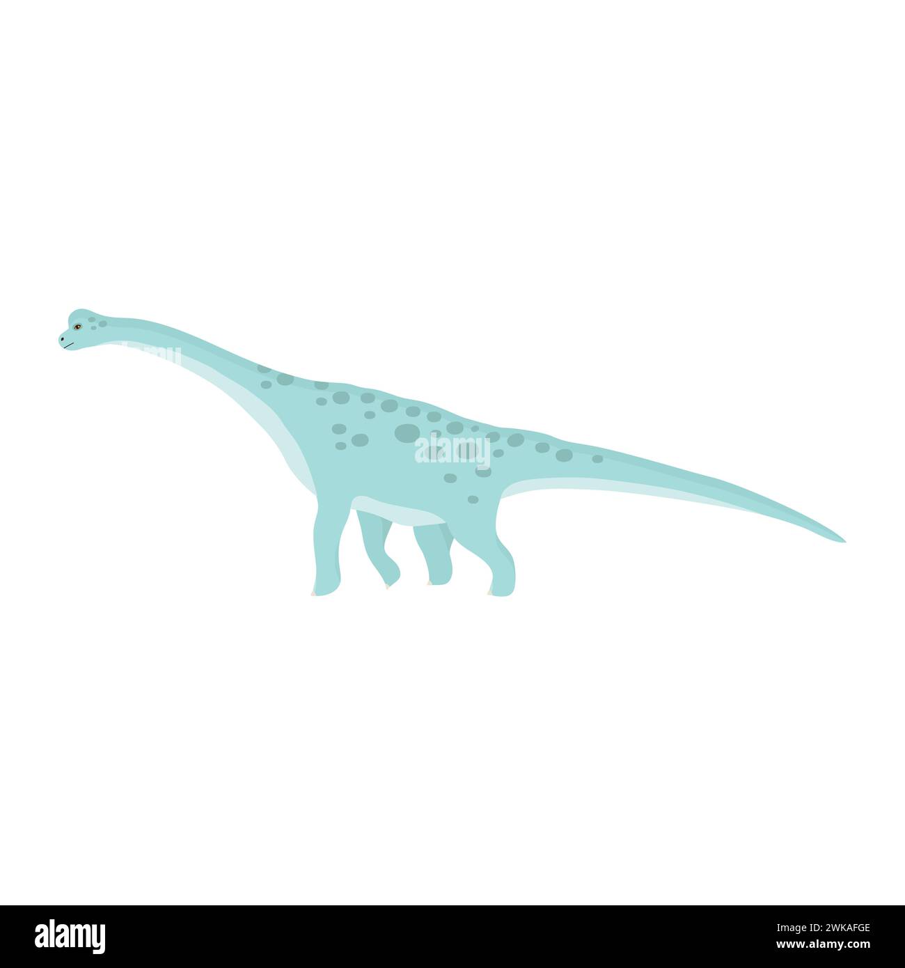 Vector hand drawn flat diplodocus dinosaur isolated on white background ...