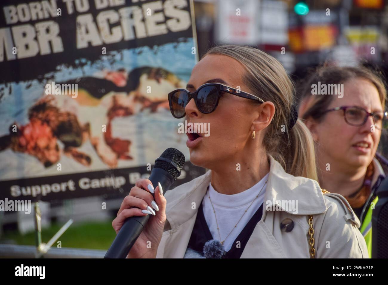 London, UK. 19th February 2024. Love Island star Faye Winter gives a ...
