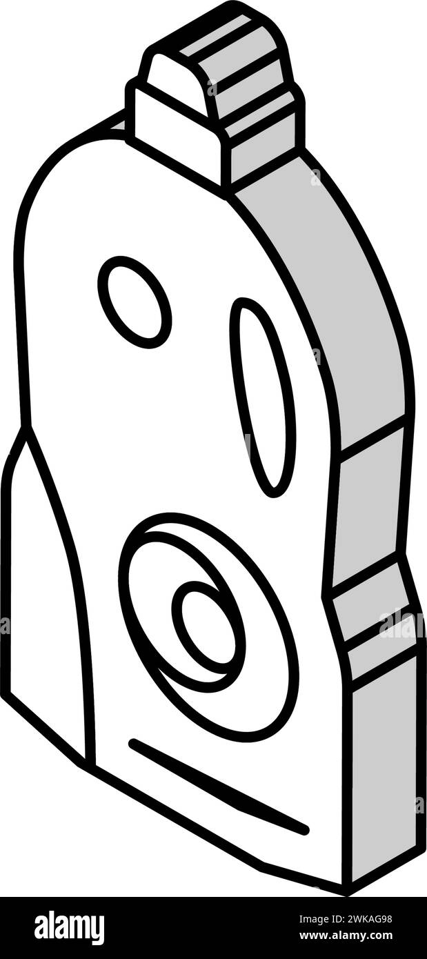 sticky gel container isometric icon vector illustration Stock Vector ...