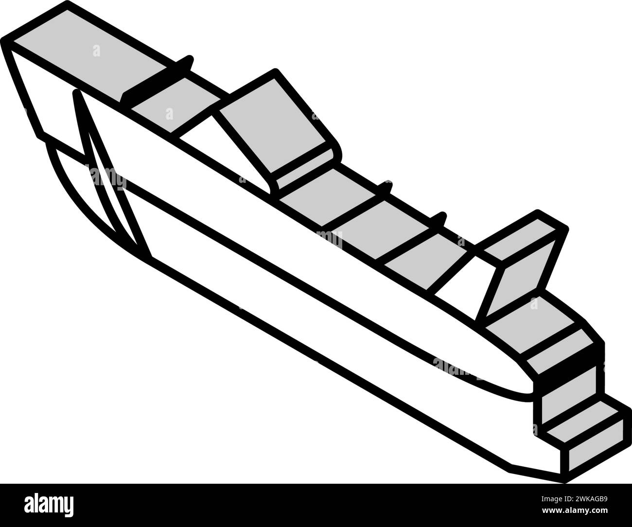 deck boat isometric icon vector illustration Stock Vector Image & Art ...