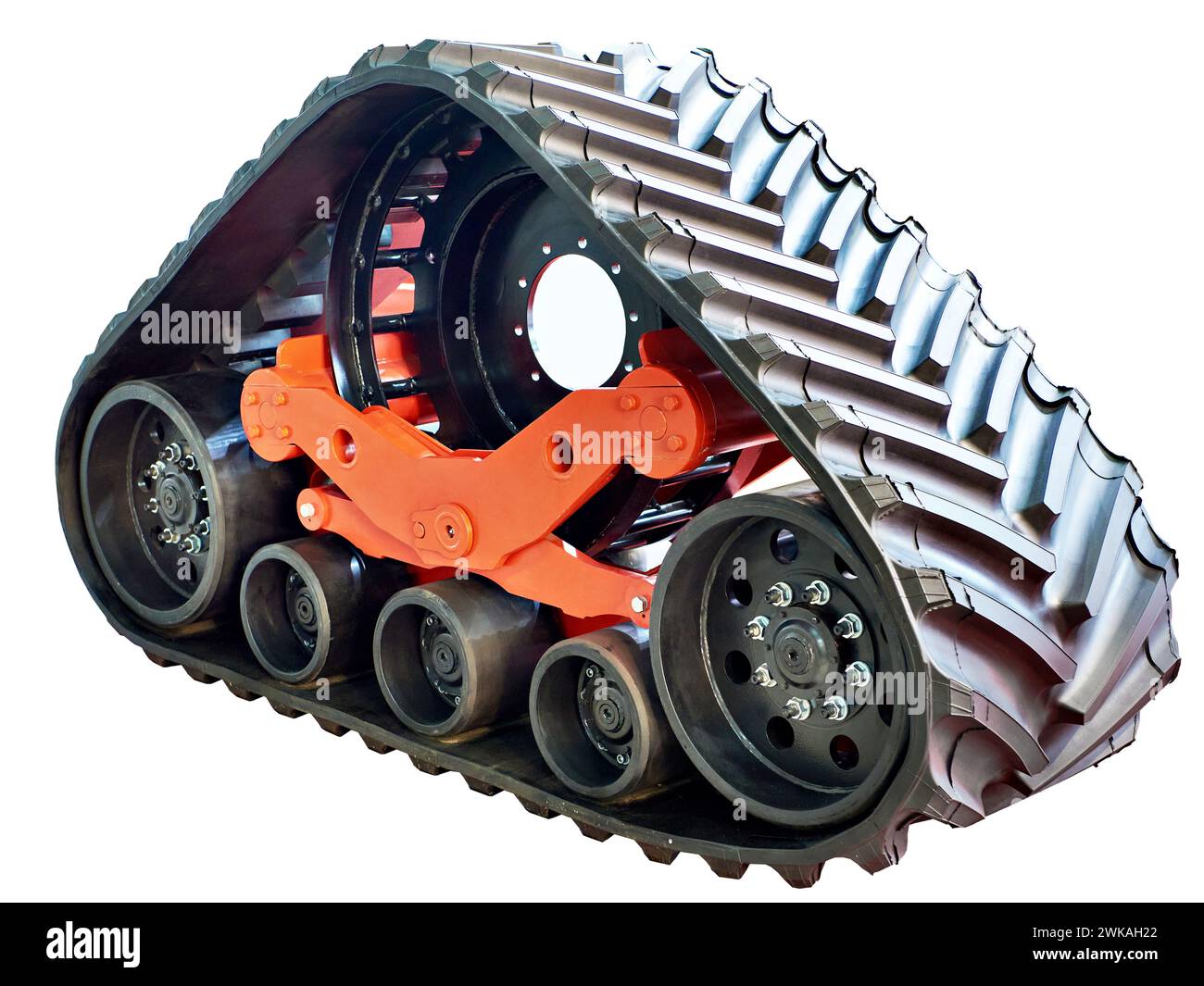 Replaceable continuous track drive for agricultural harvester isolated ...