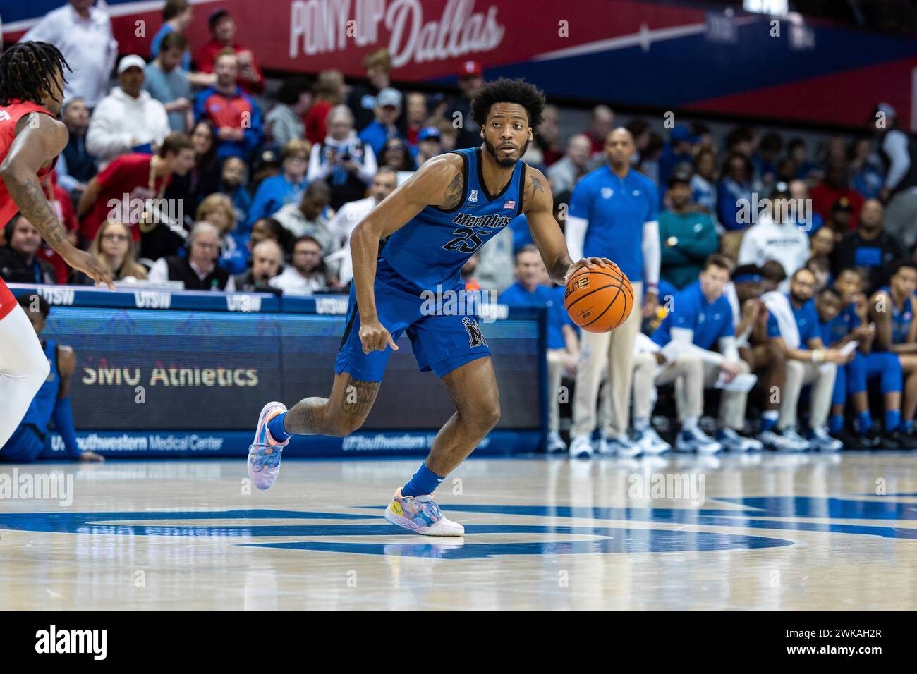 DALLAS, TX - FEBRUARY 18: Memphis Tigers guard Jayden Hardaway (#25 ...