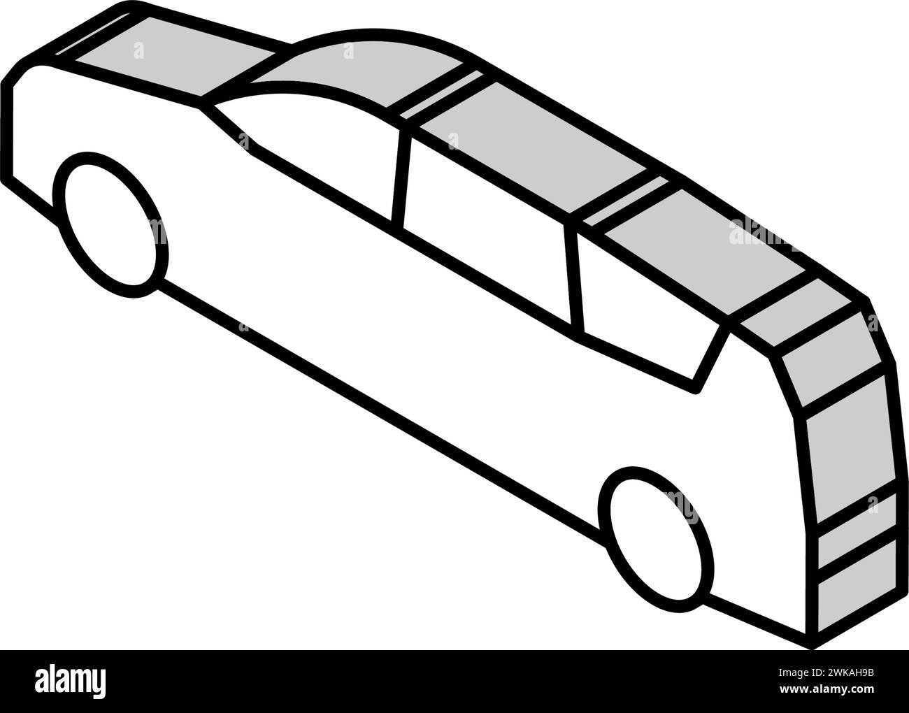 van minivan car isometric icon vector illustration Stock Vector Image & Art - Alamy