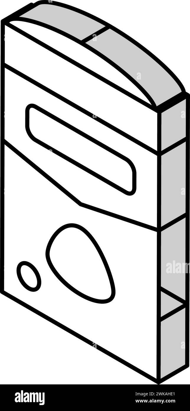 large bag of powder isometric icon vector illustration Stock Vector ...