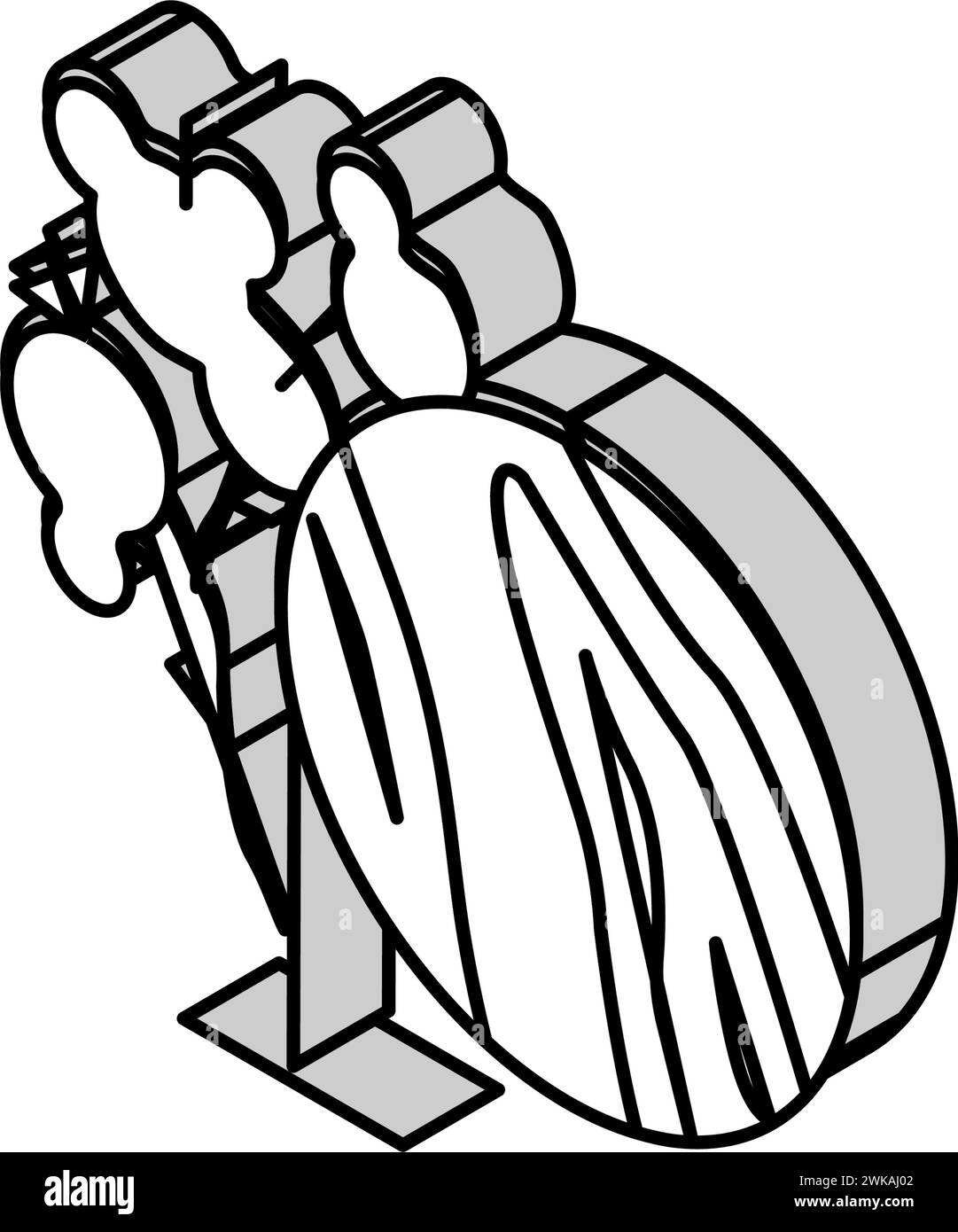 eucalyptus wood isometric icon vector illustration Stock Vector Image ...