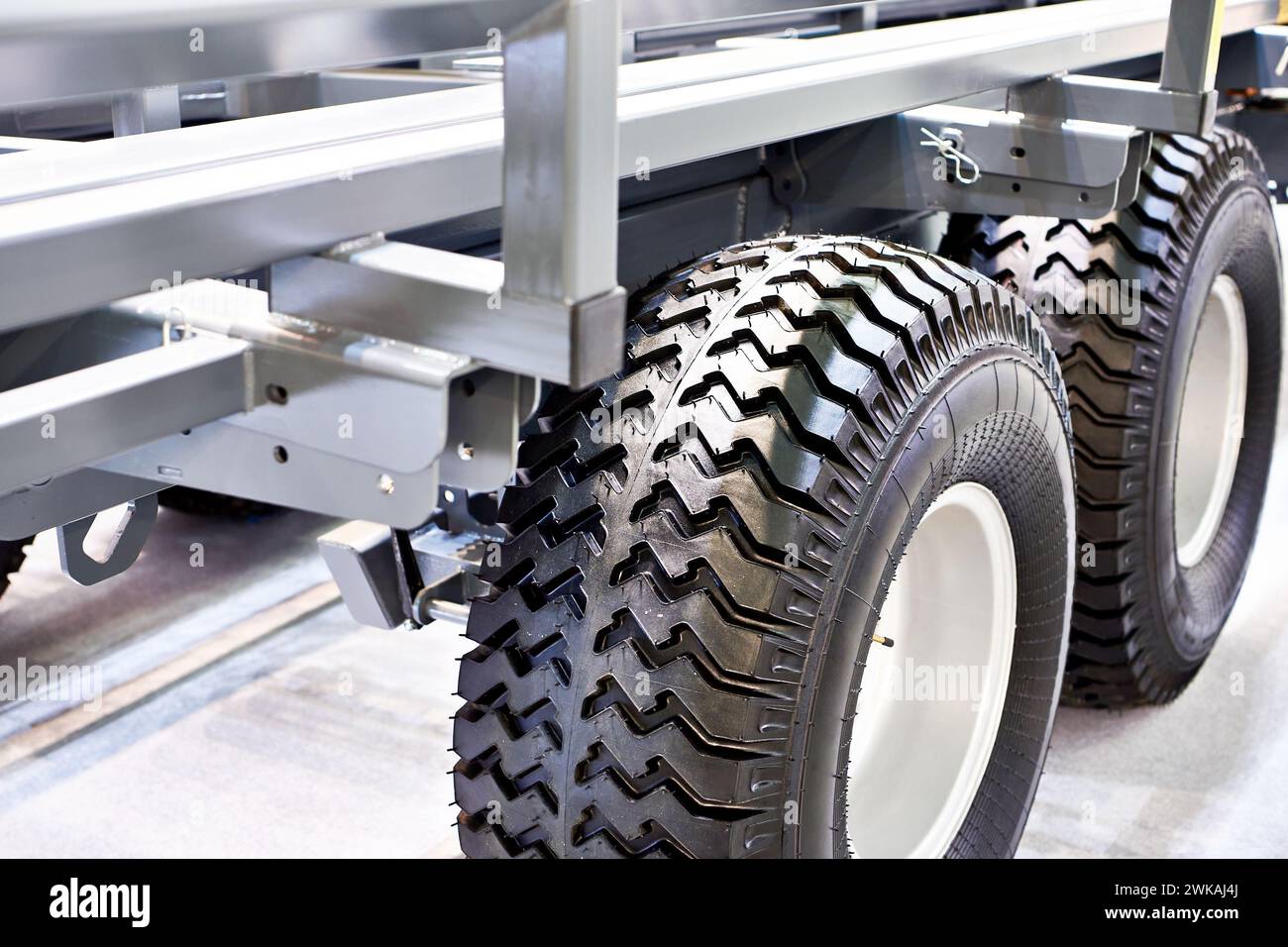 Truck trailer tire hi-res stock photography and images - Alamy