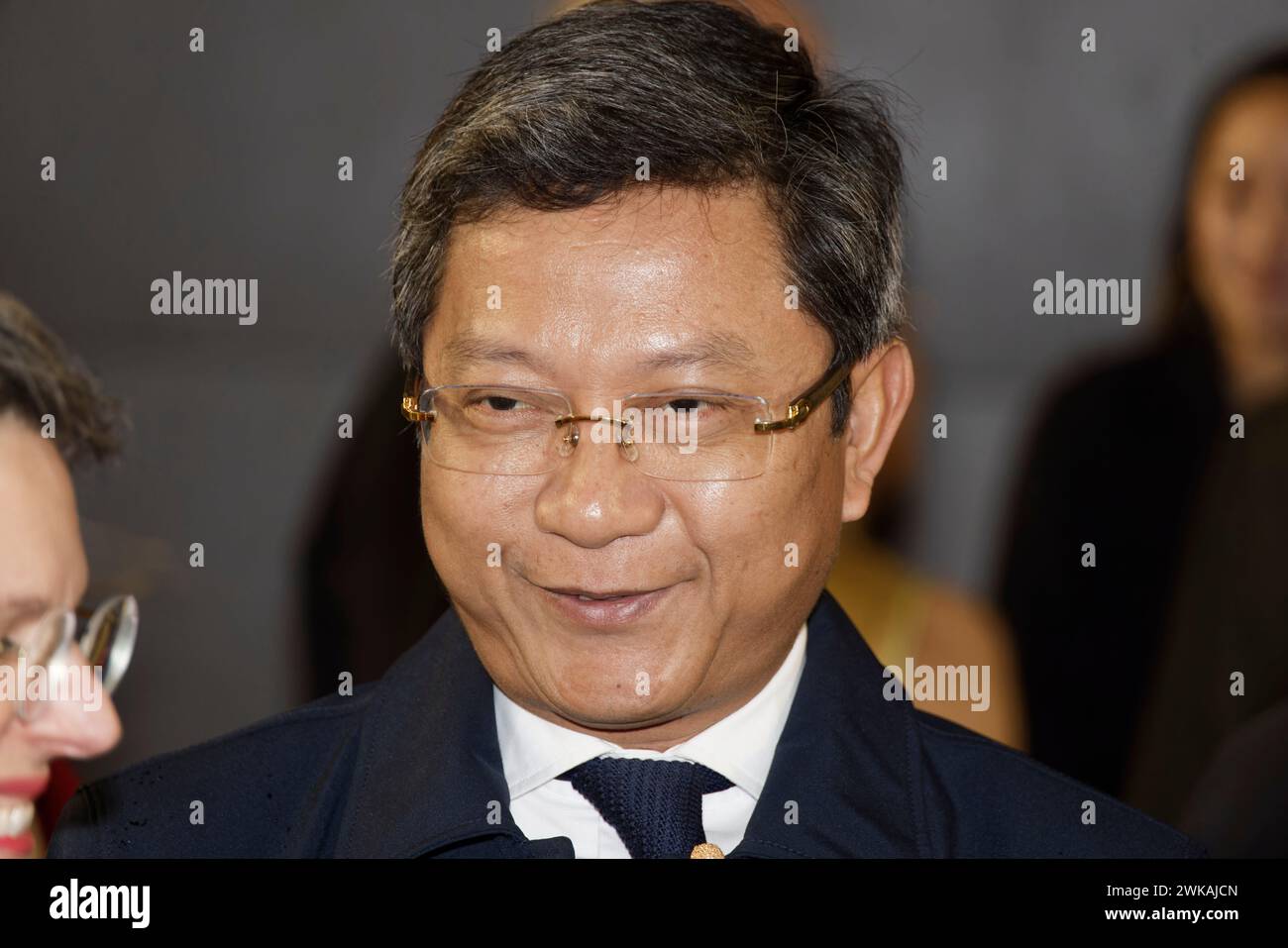 Paris, France. 18th Feb, 2024. Ambassador Extraordinary and Plenipotentiary Cambodia, H.E. Luy ...