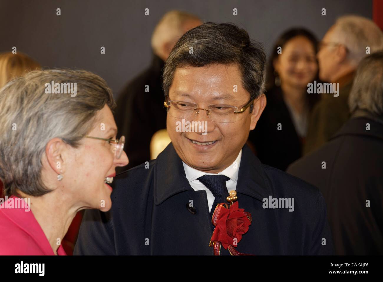 Paris, France. 18th Feb, 2024. Sandrine Rousseau and ambassador ...