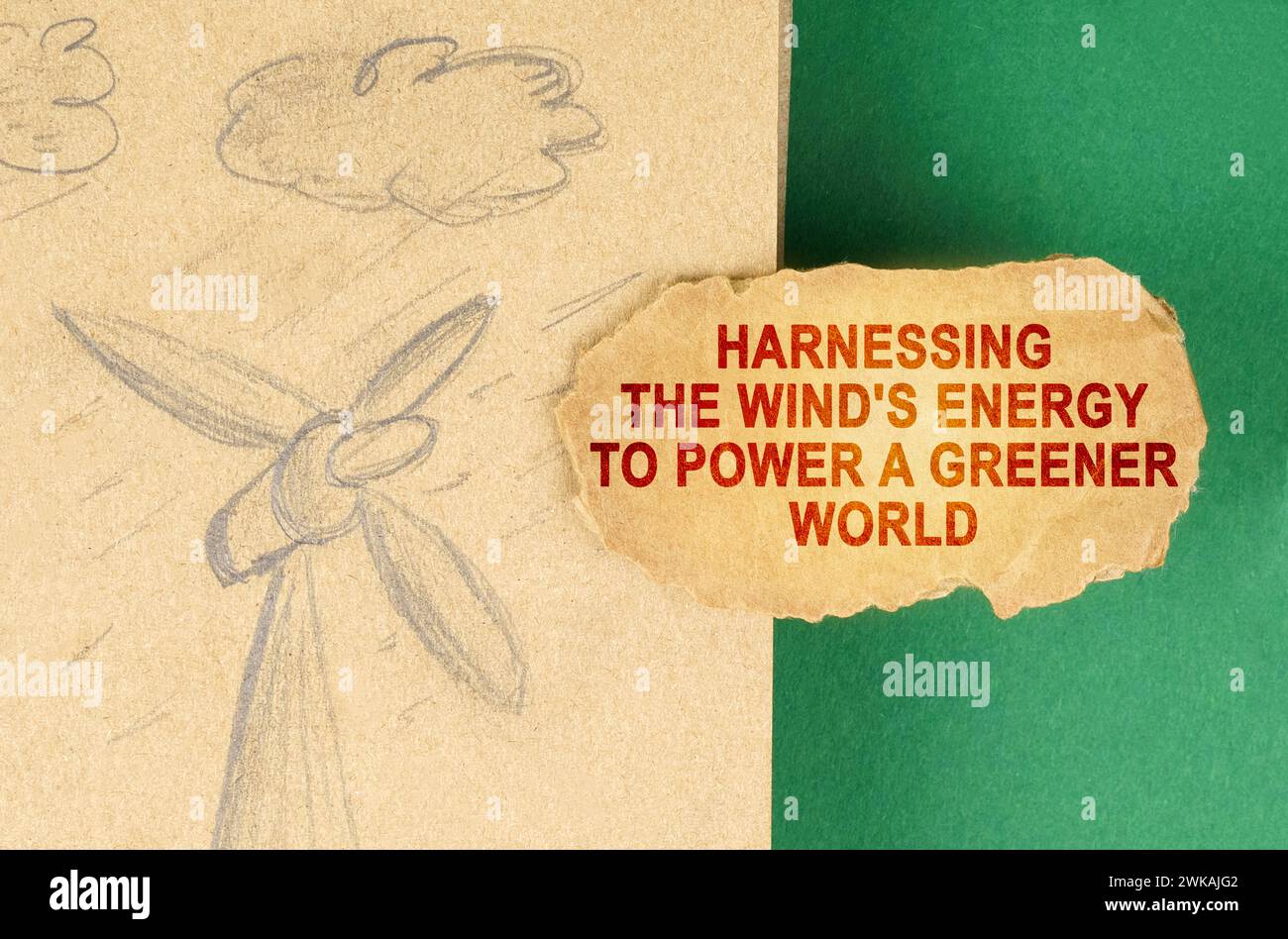 Harnessing the winds energy to power a greener world hi-res stock ...