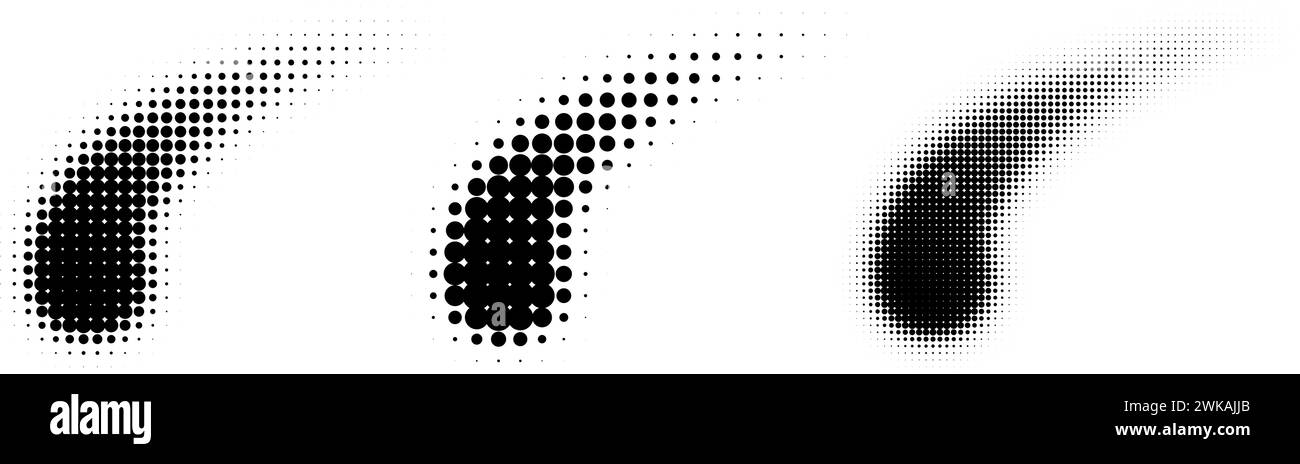 halftone shapes isolated on white. Vector illustration Stock Vector ...