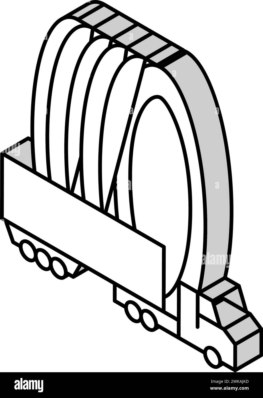 commercial truck tires isometric icon vector illustration Stock Vector ...