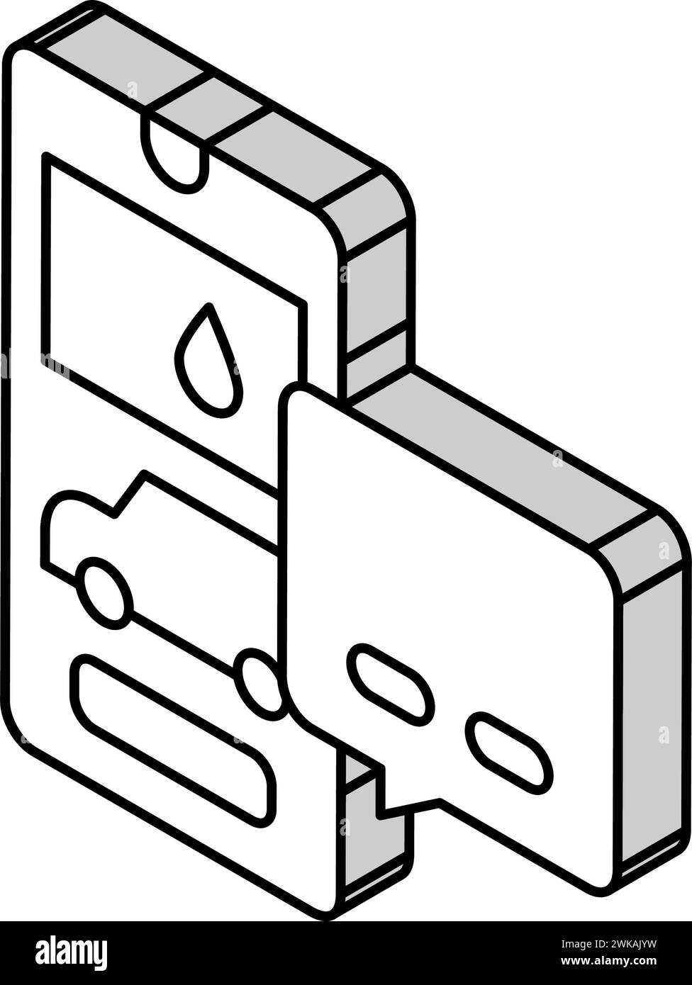 store gas station isometric icon vector illustration Stock Vector Image ...